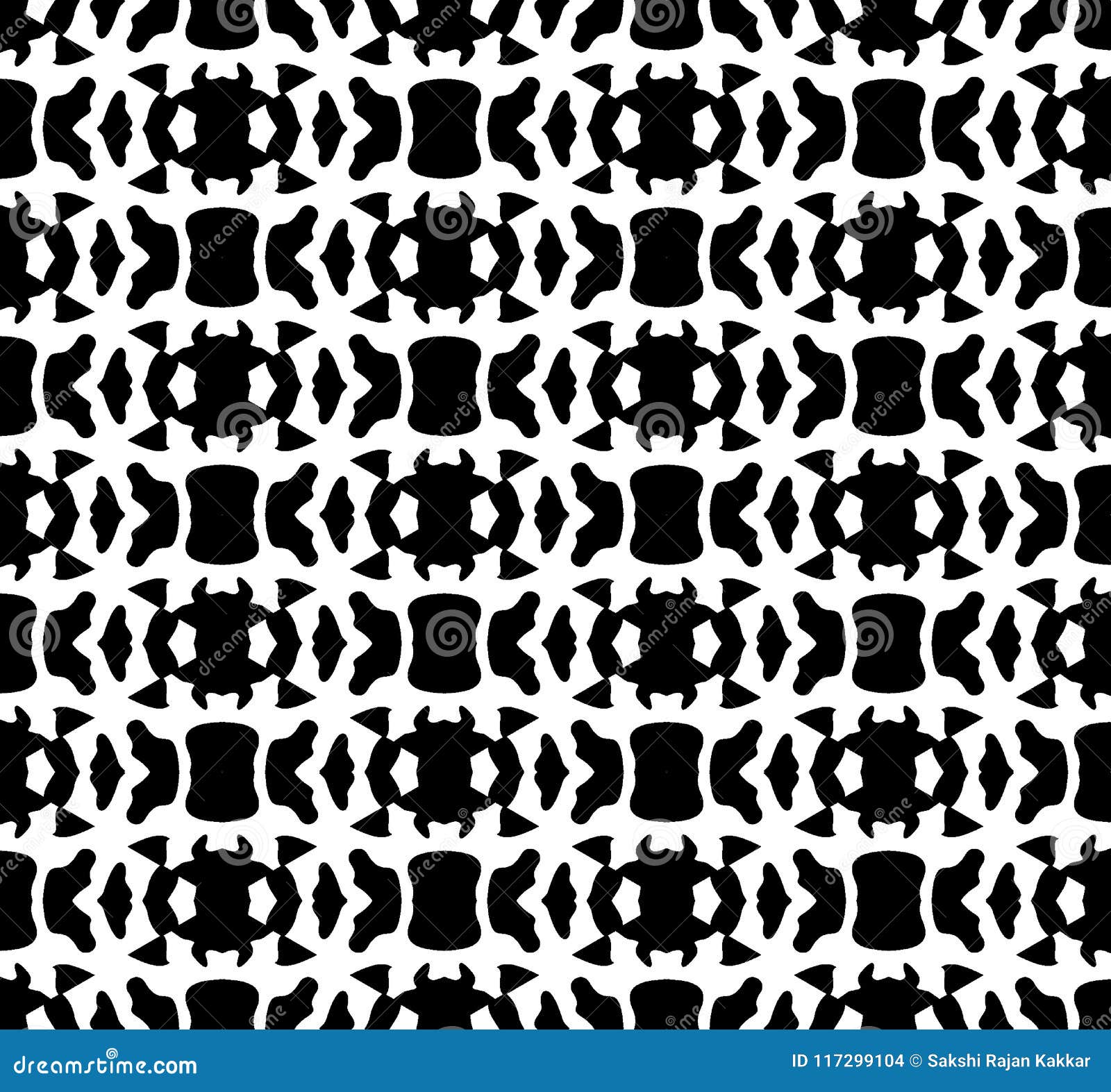Black and White Repeat Pattern and Vector Image Abstract Background ...
