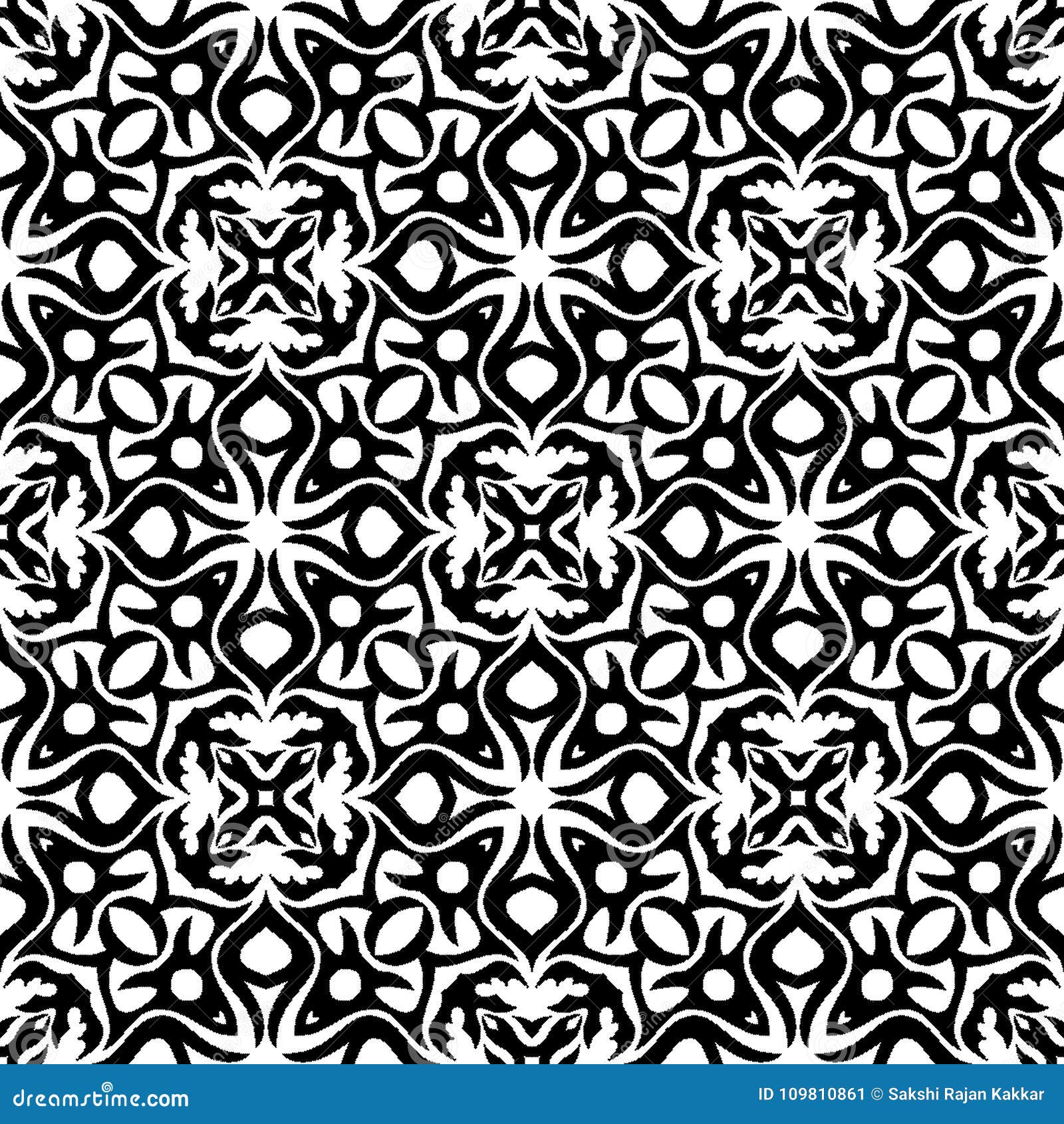 Black and White Repeat Pattern and Vector Image Stock Vector ...