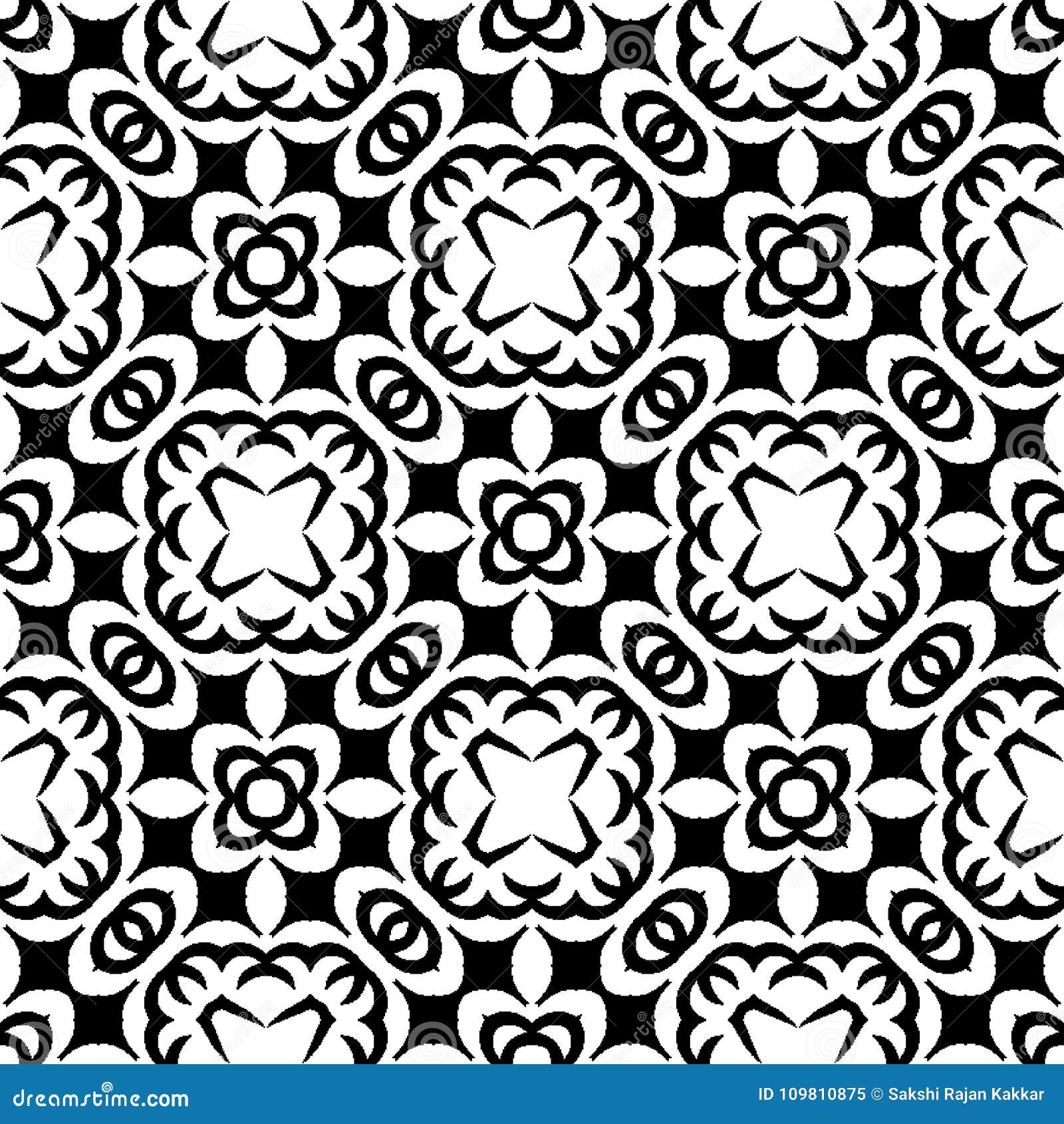 Black and White Repeat Pattern and Vector Image Stock Vector ...