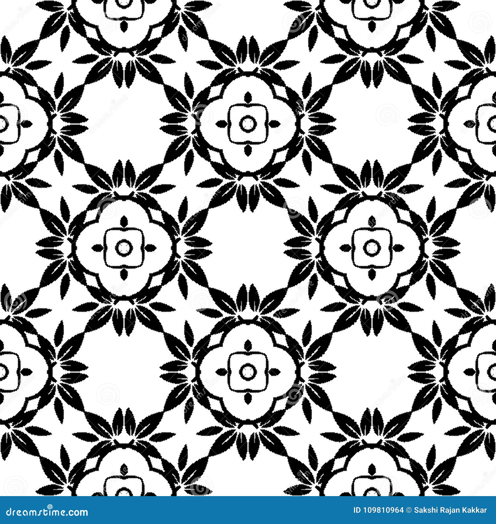 Black and White Repeat Pattern and Vector Image Stock Vector ...