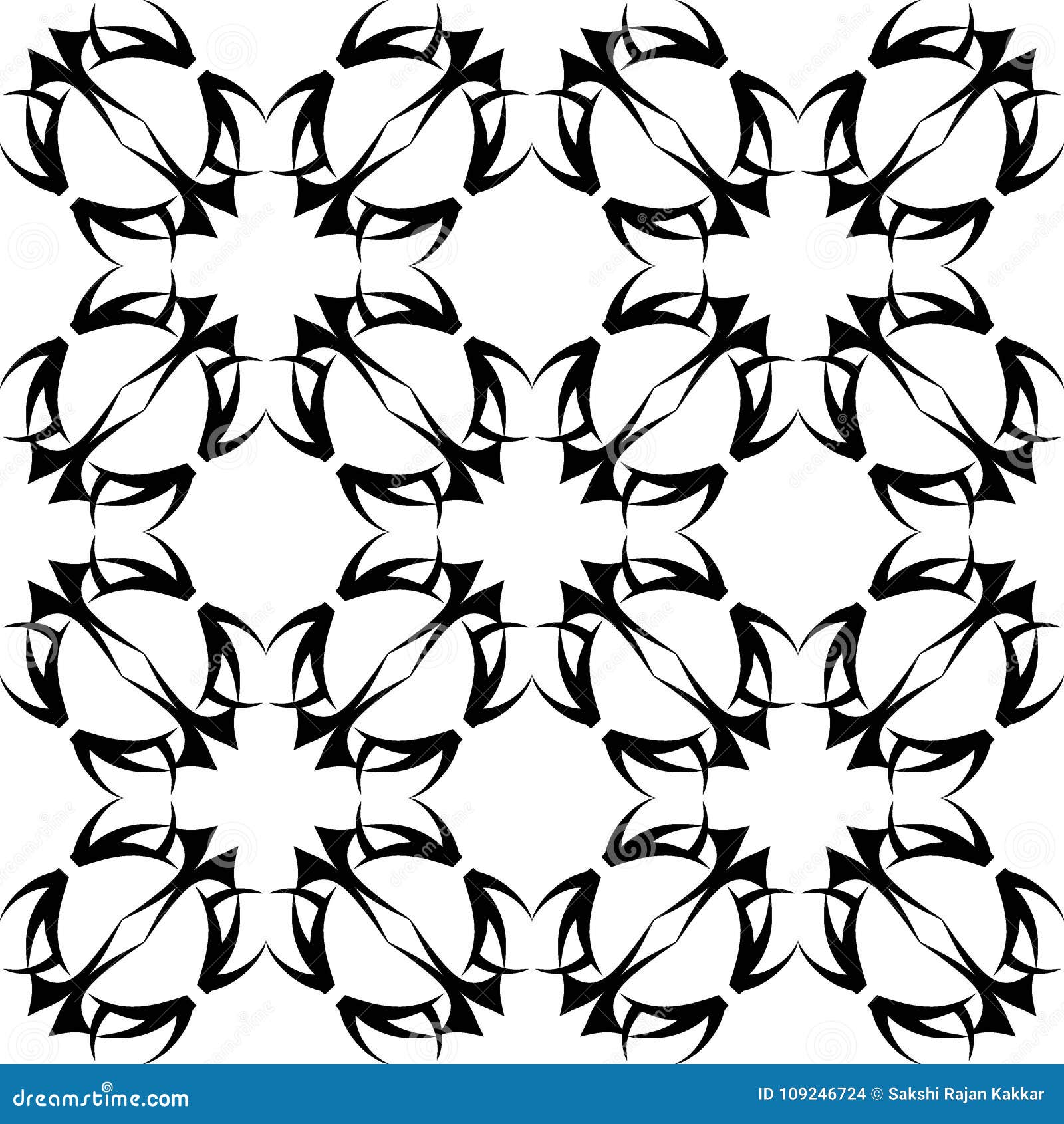 Black and White Repeat Pattern and Vector Image Stock Vector ...
