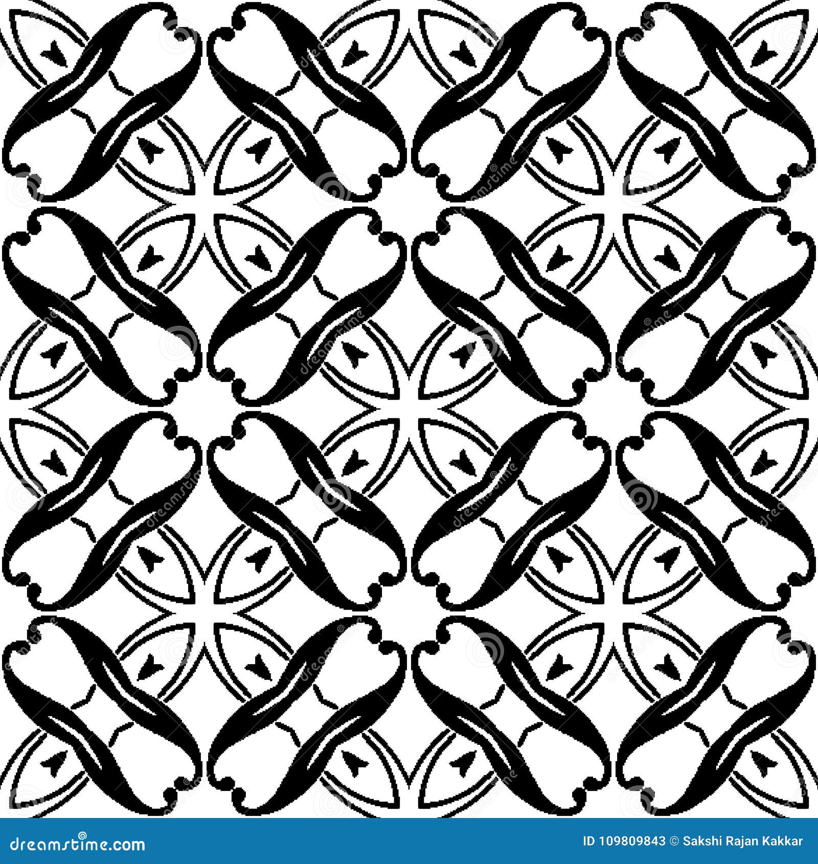 Black and White Repeat Pattern and Vector Image Stock Vector ...