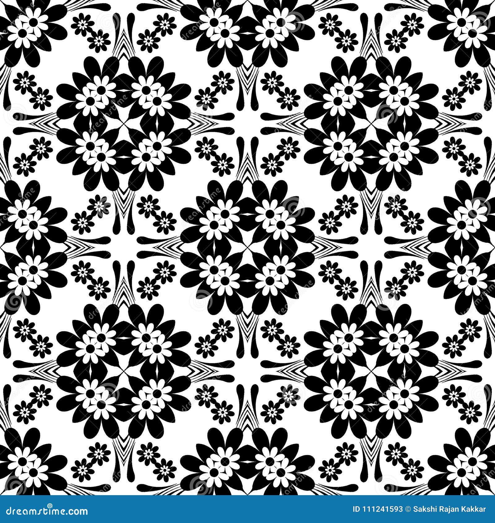 Black and White Repeat Pattern and Vector Image Stock Vector ...