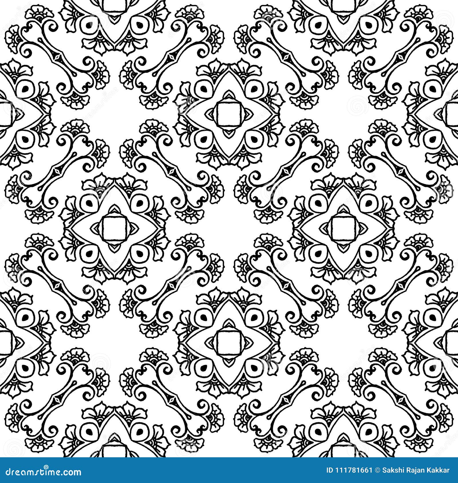 Black and White Repeat Pattern and Vector Image Stock Vector ...