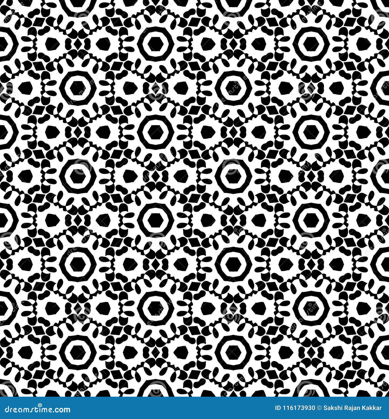 Black and White Repeat Pattern Vector and Seamless Background Image ...