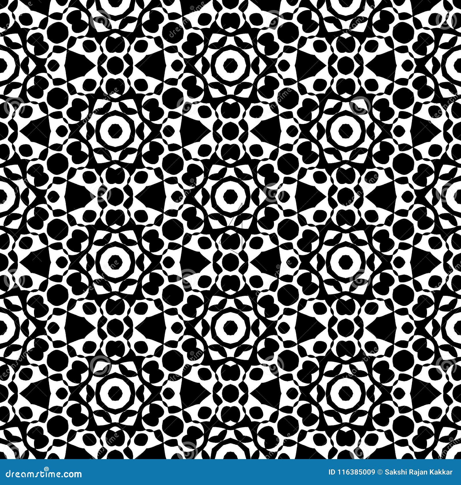 Black and White Repeat Pattern Vector and Seamless Background Image ...