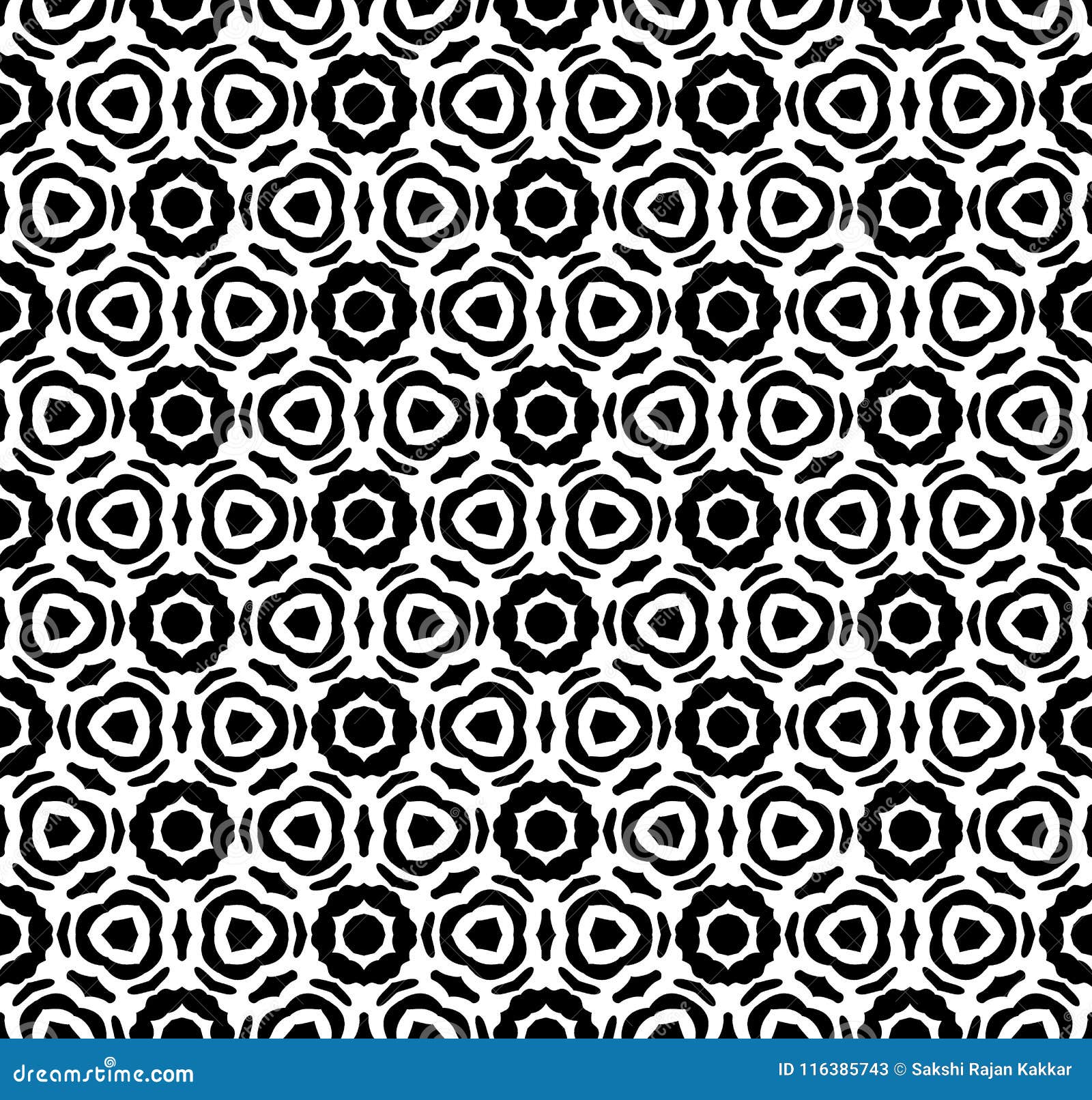 Black and White Repeat Pattern Vector and Seamless Background Image ...