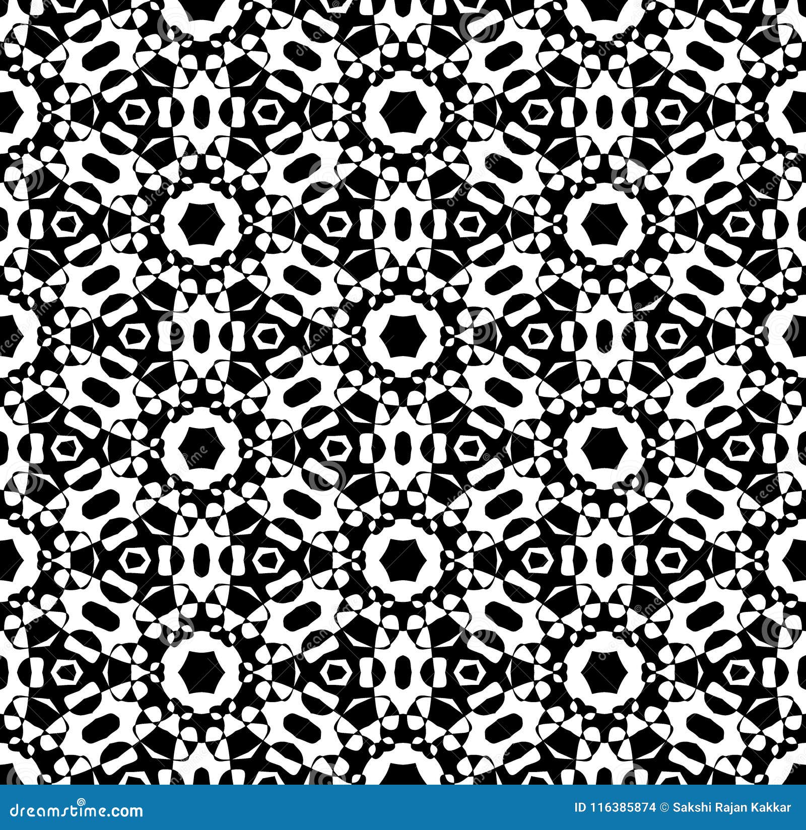 Black and White Repeat Pattern Vector and Seamless Background Image ...