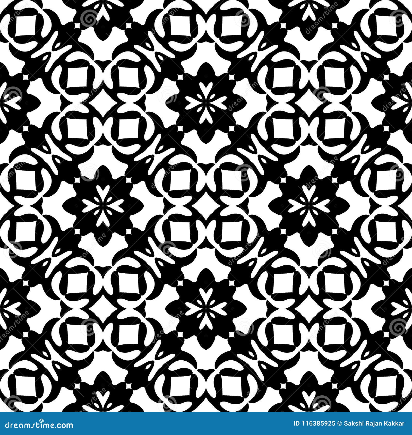 Black and White Repeat Pattern Vector and Seamless Background Image ...