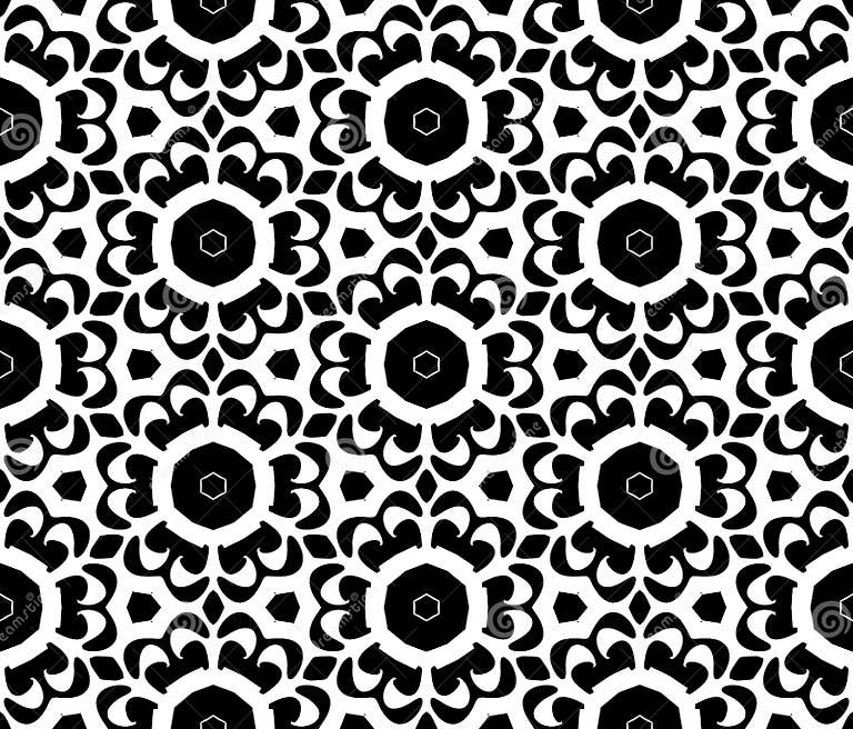 Black and White Repeat Pattern Vector and Seamless Background Image ...