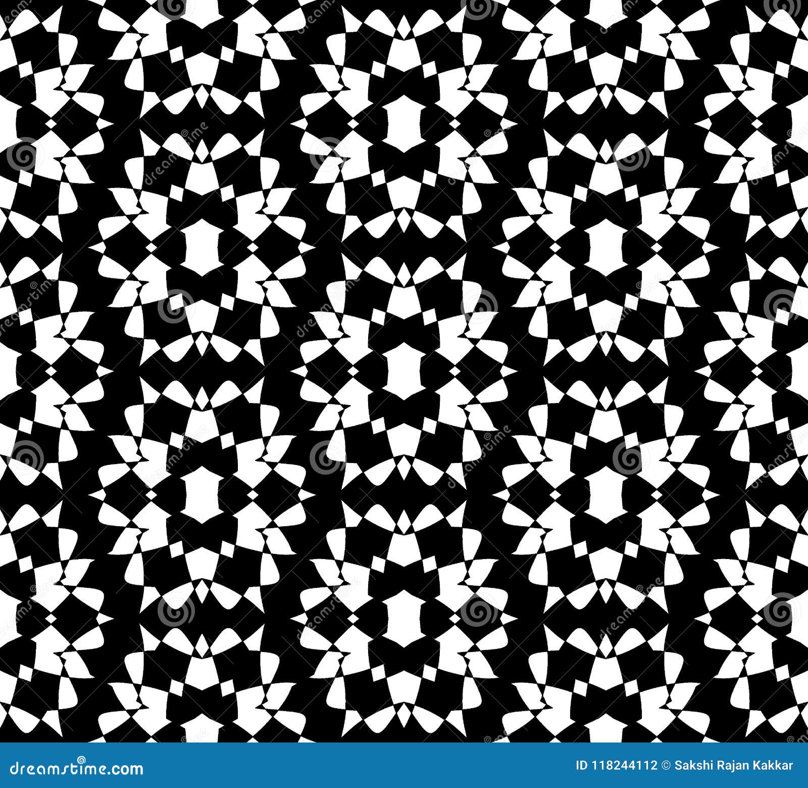 Black and White Repeat Pattern Vector and Seamless Background Image ...