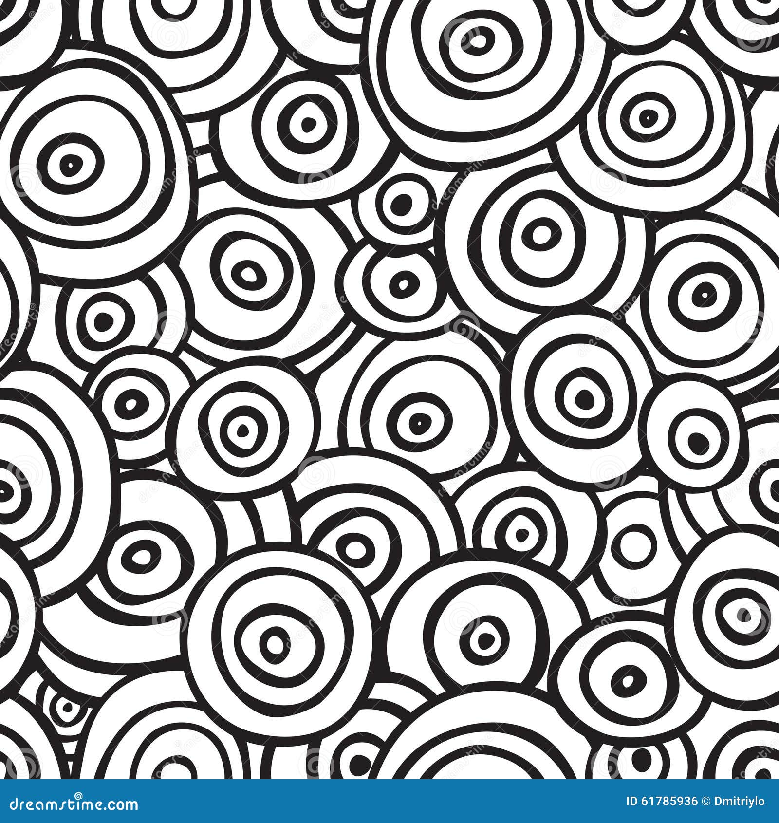 Black and White Retro Pattern Stock Vector - Illustration of round ...