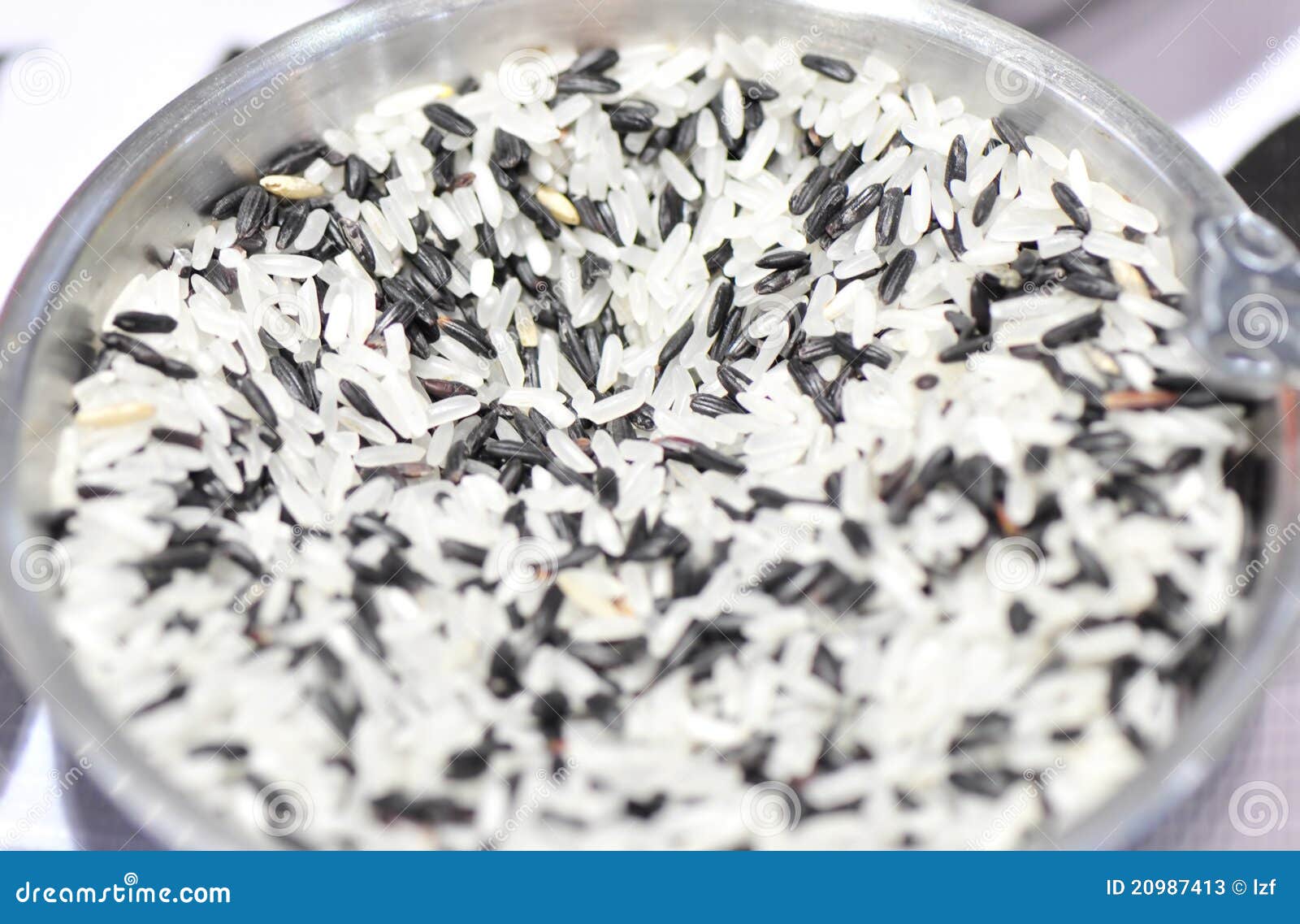 Black and white rice stock image. Image of cook, white - 20987413