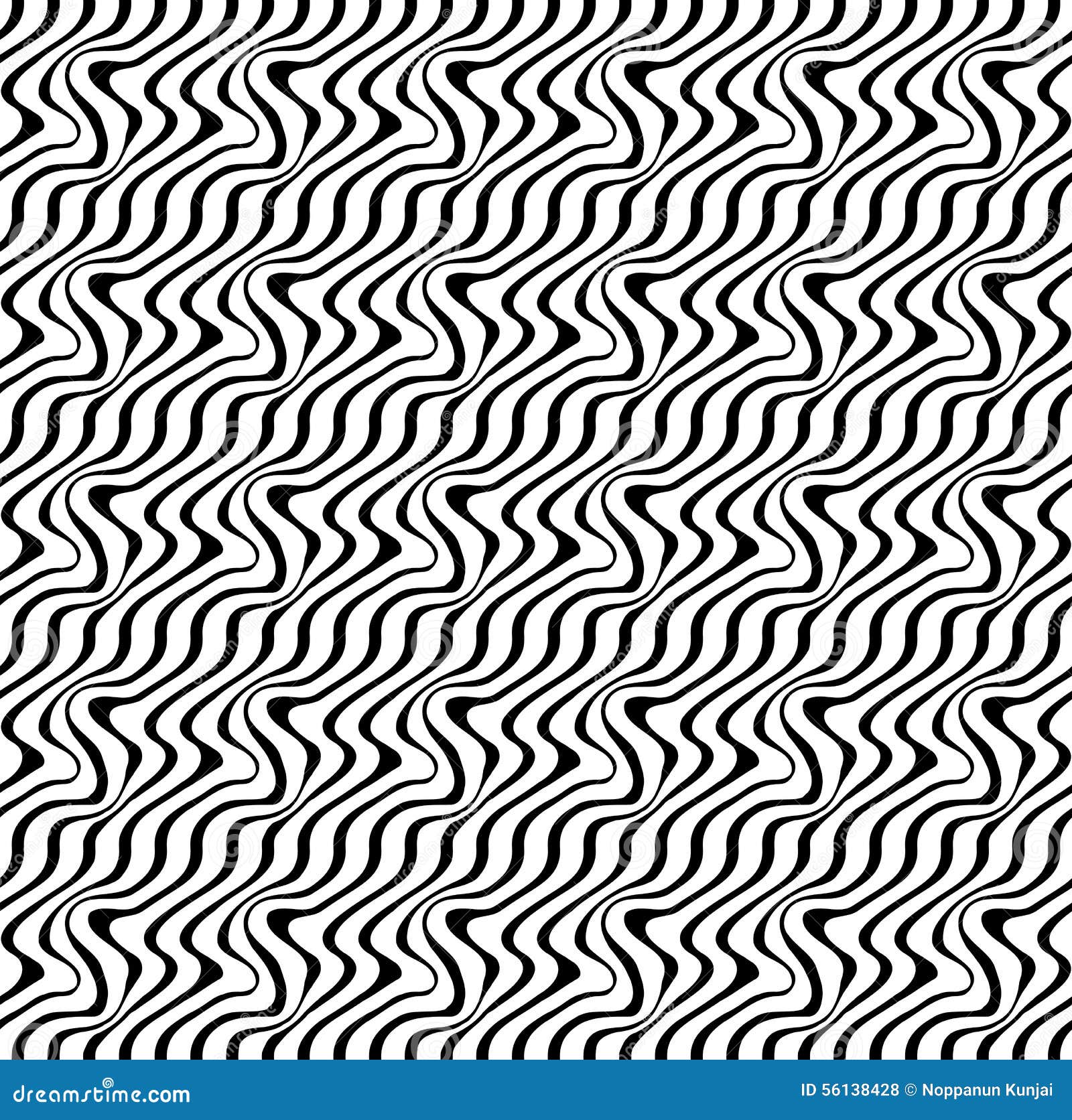 Black and White Ripple Stripe Seamless Pattern Abstract Stock Vector ...