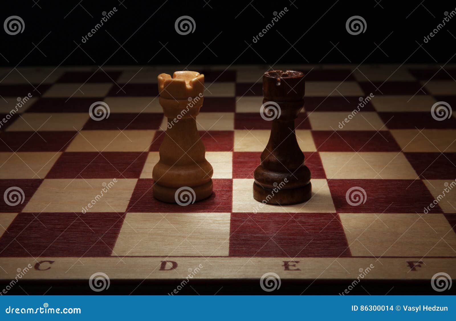 White Rook On A Chess Board Stock Photography | CartoonDealer.com ...