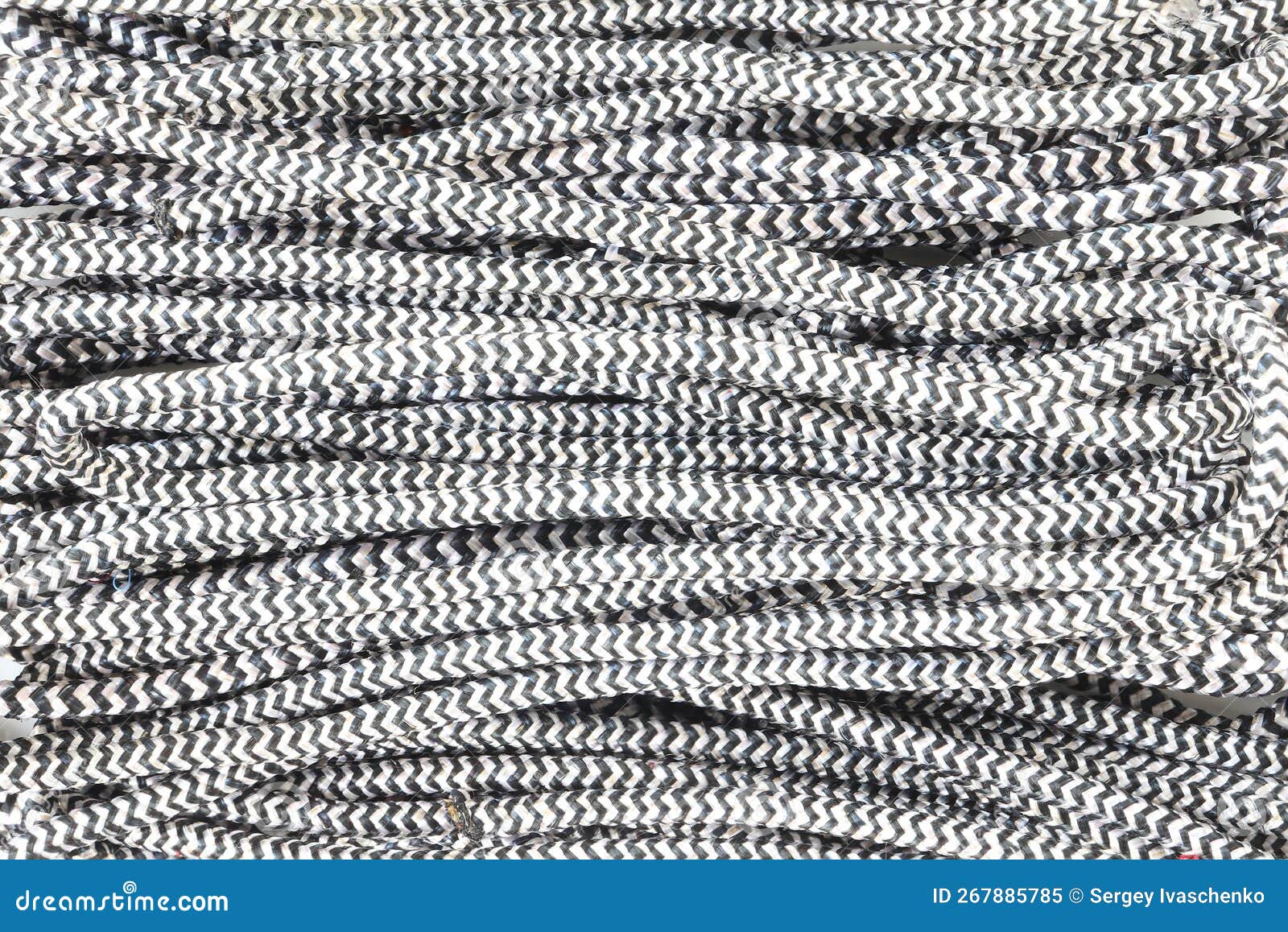 Black and white rope. stock image. Image of pattern - 267885785
