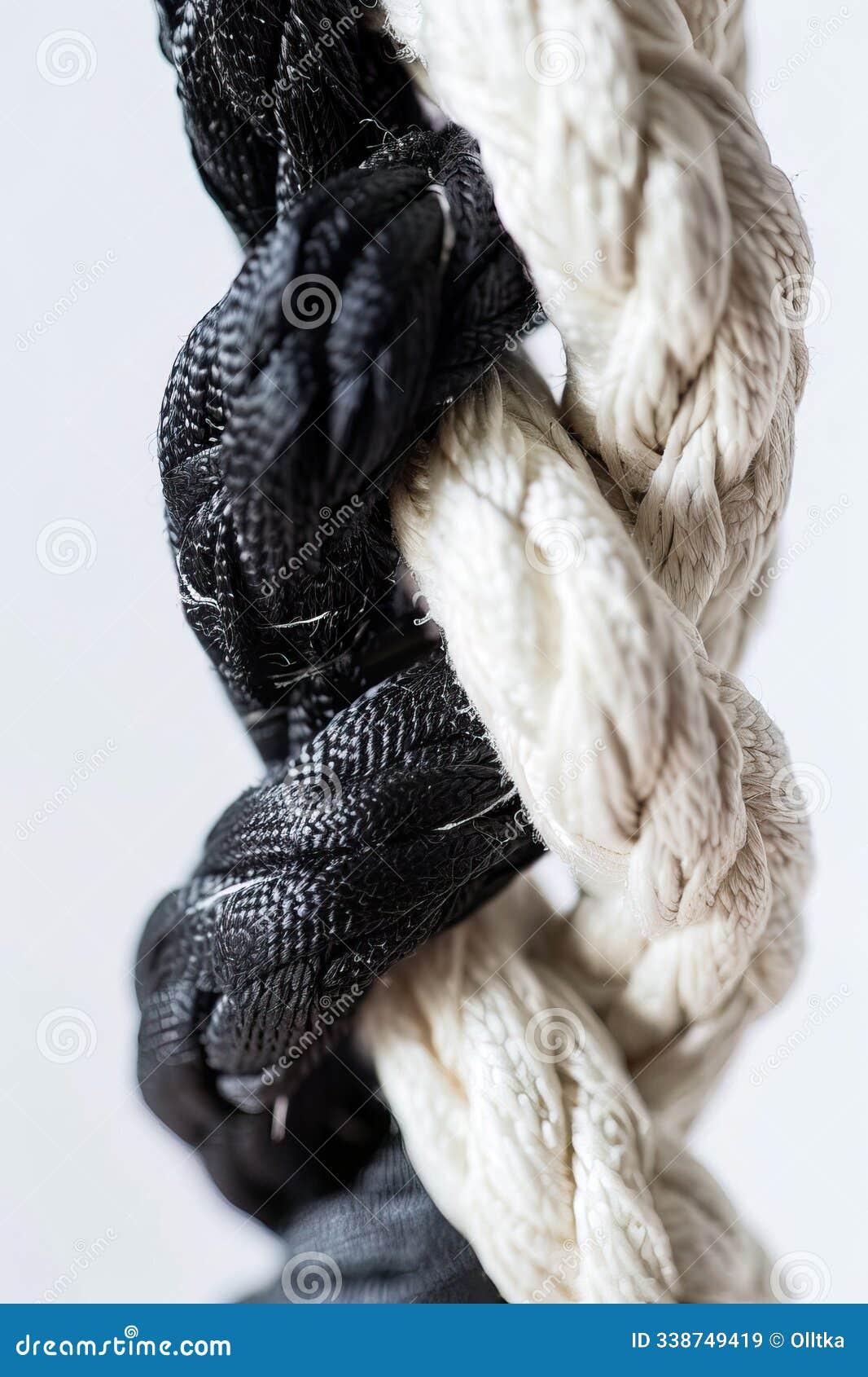 Black and White Ropes Intertwined, Symbolizing Problem-solving and ...