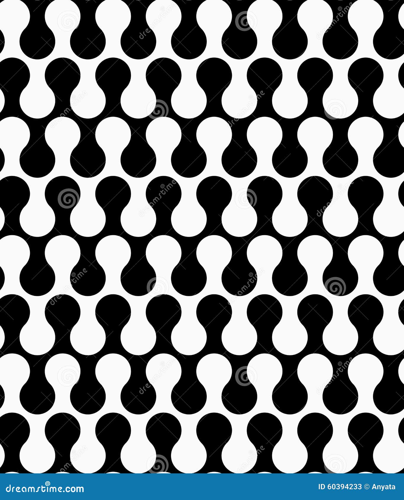 Black and White Rounded Waves Stock Vector - Illustration of fabric ...