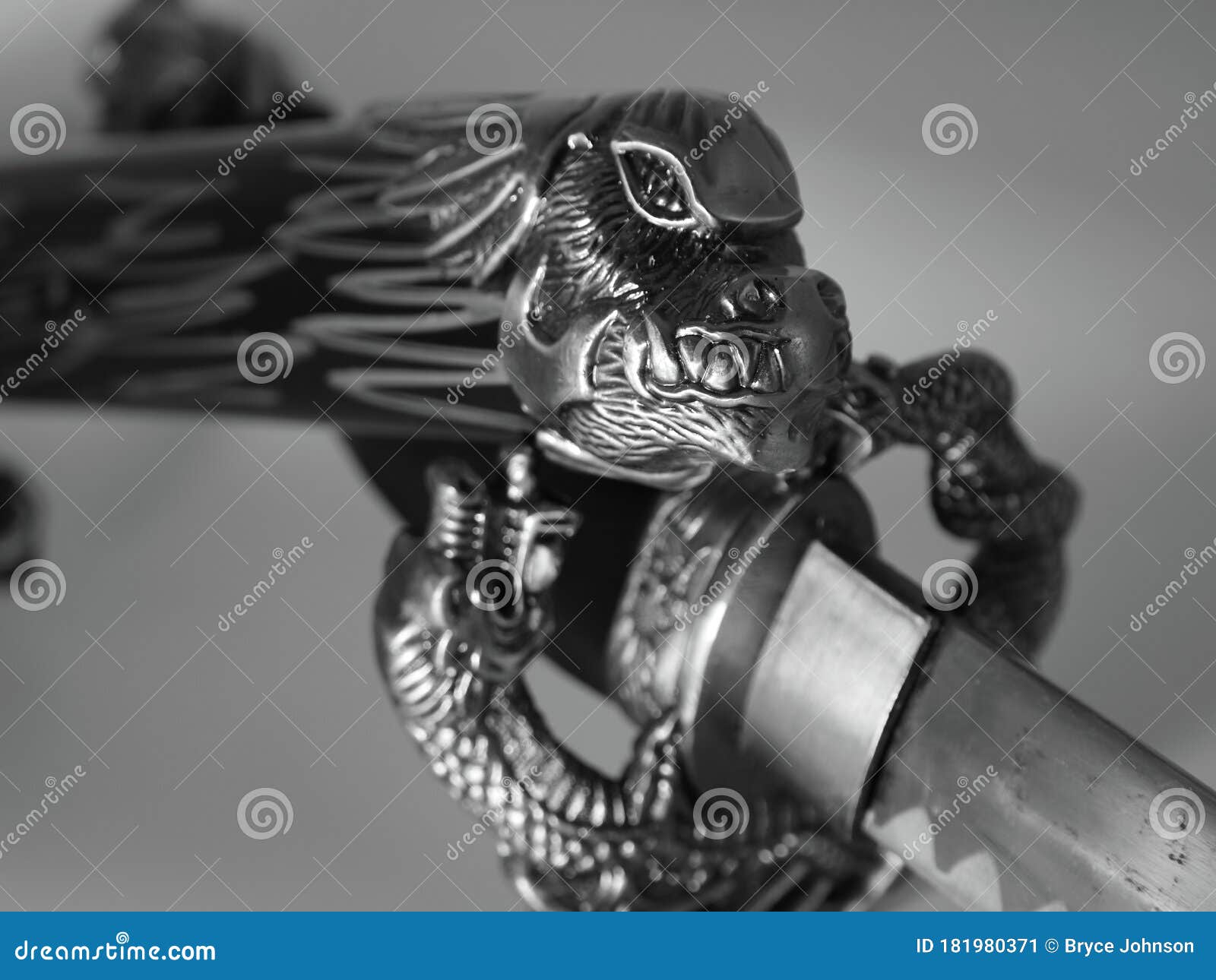 Black and White Samurai Sword Stock Image - Image of samurai, weapon ...