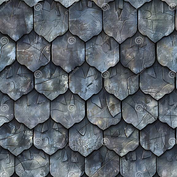 Black and White Scales in a Repeating Pattern Stock Illustration ...