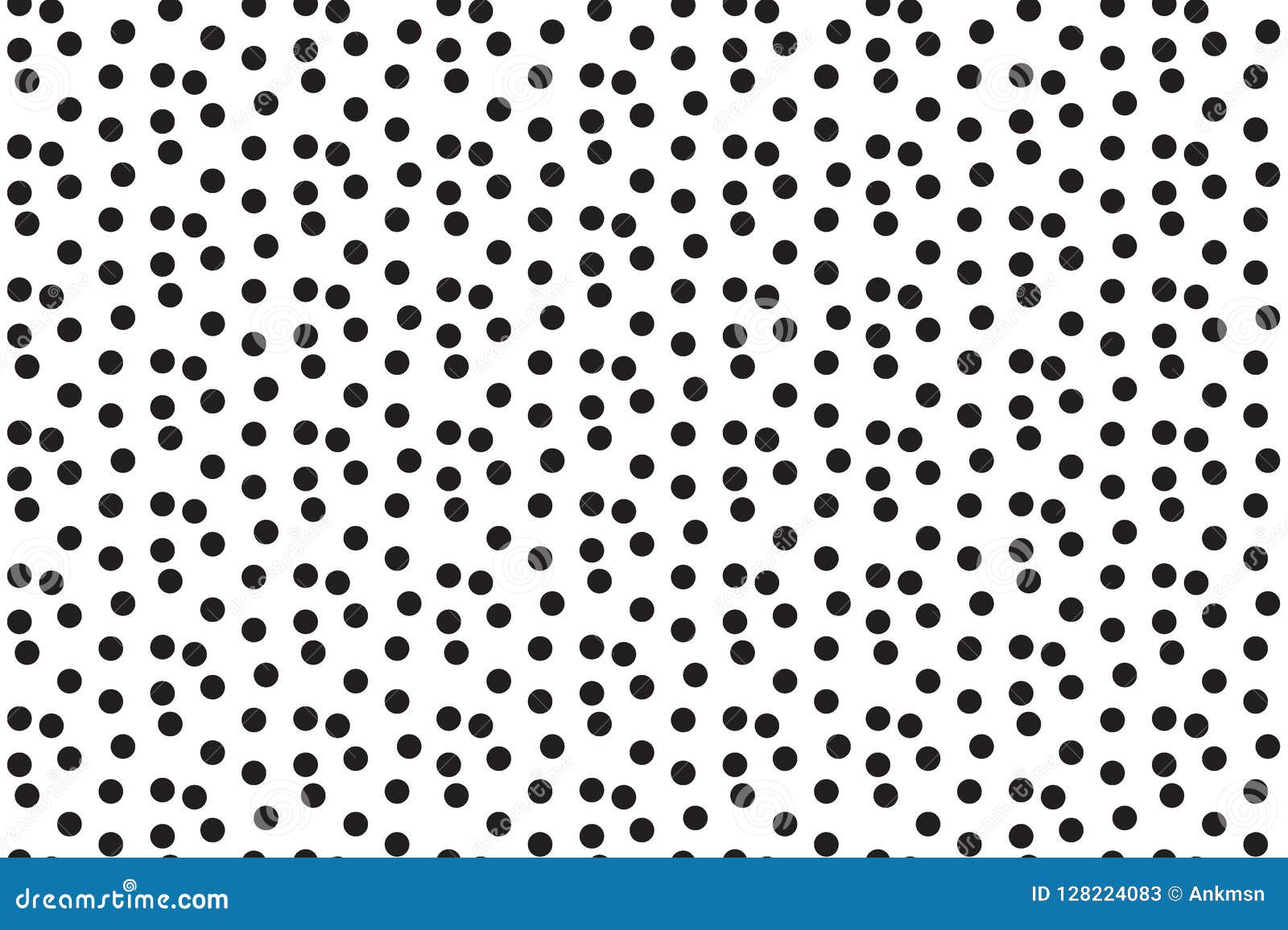 Black White Scattered Dots Polka Background Seamless Pattern Stock Vector - Illustration of ...