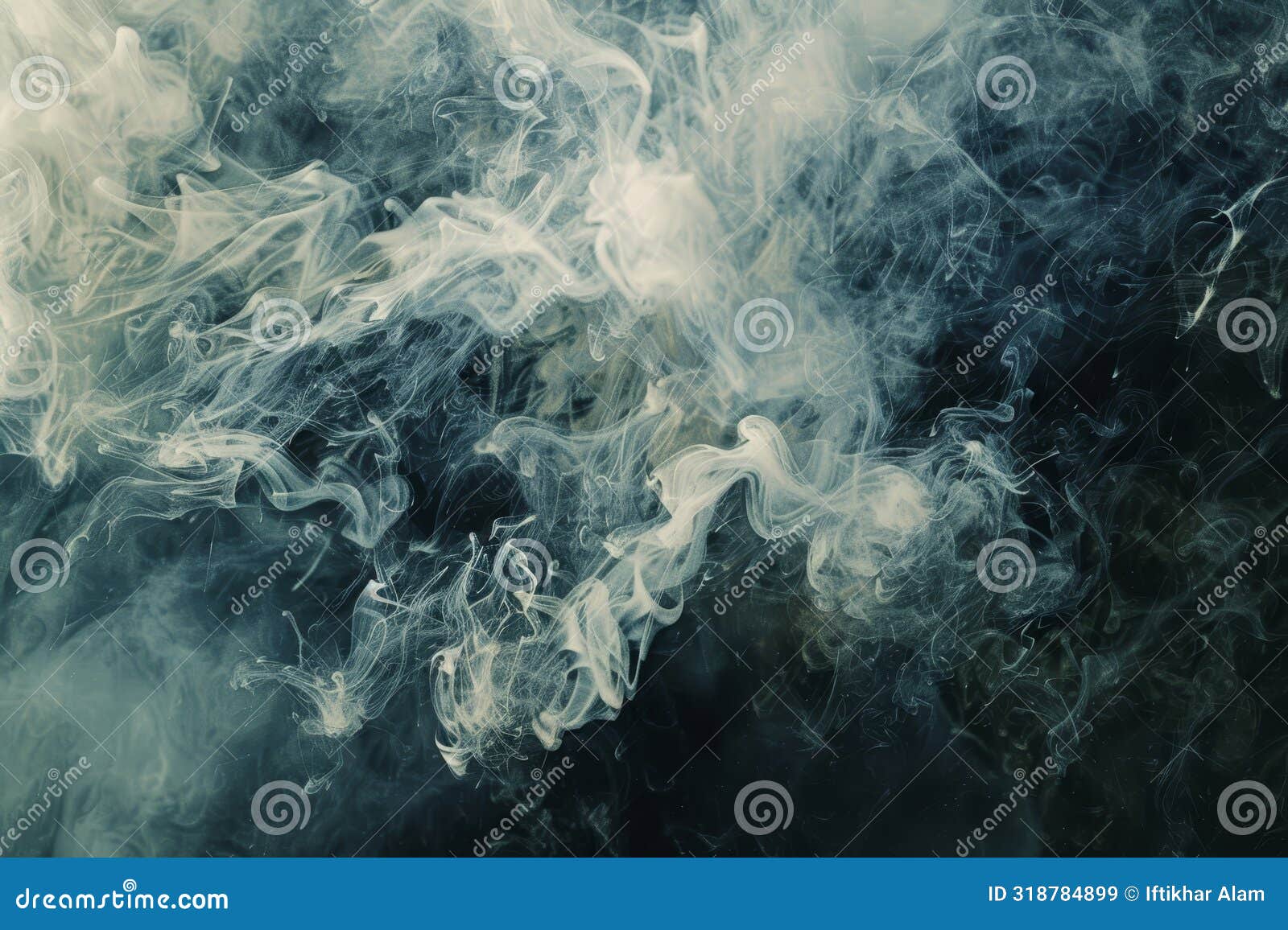 Black and White Scene with Smoke Billowing Out, Create an Abstract ...