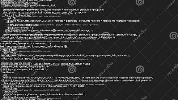 Black & White Screen Coding Hacker Concept Animation with Glitch. Programming Code Typing Error ...