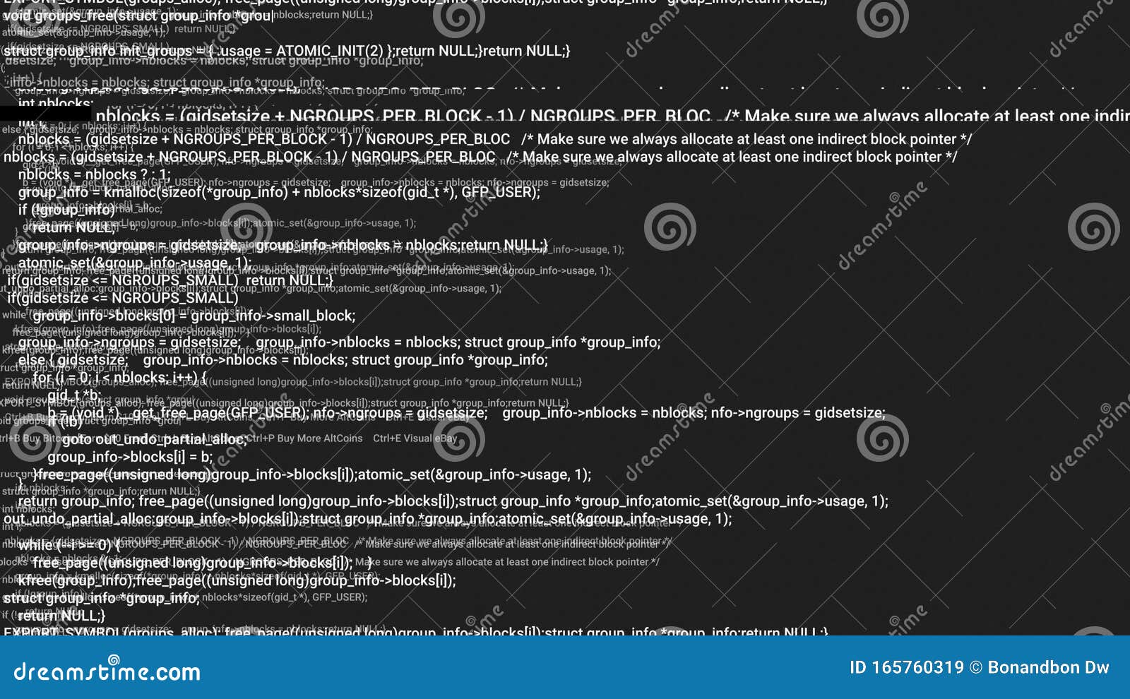 Black and White Screen Coding Hacker Concept Animation with Glitch ...