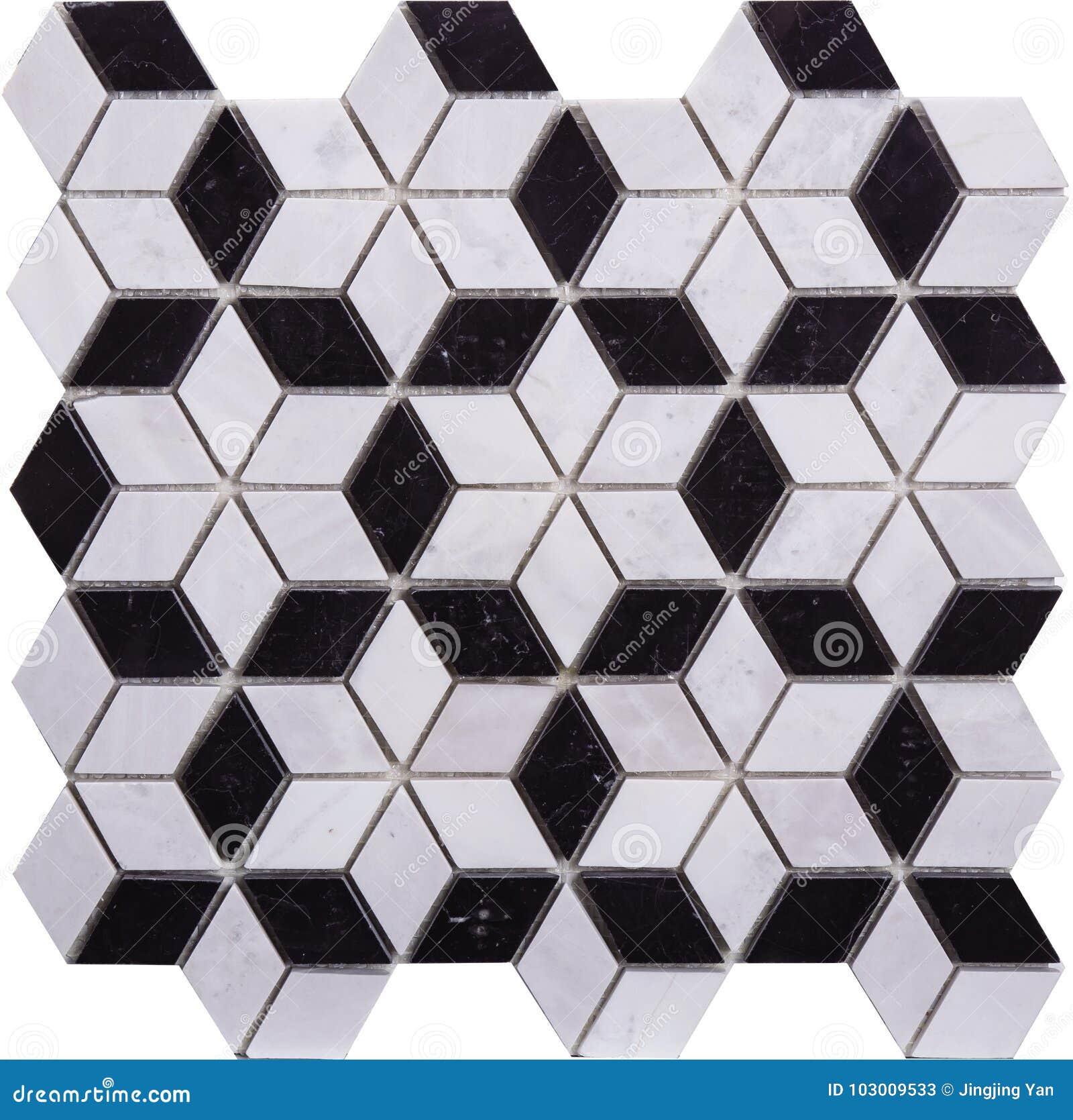 Black and White Seamless Diamond Shaped Mosaic Pattern Stock Image ...