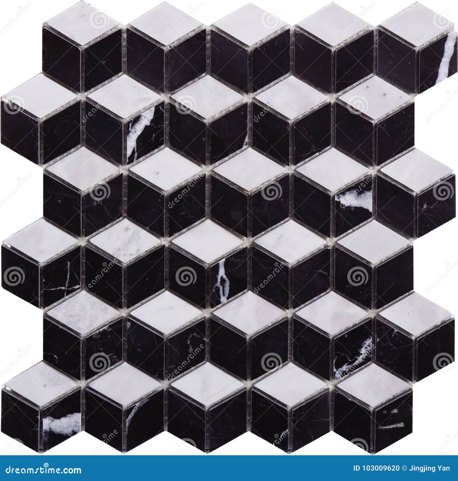Black and White Seamless Diamond Shaped Mosaic Pattern Stock Photo ...