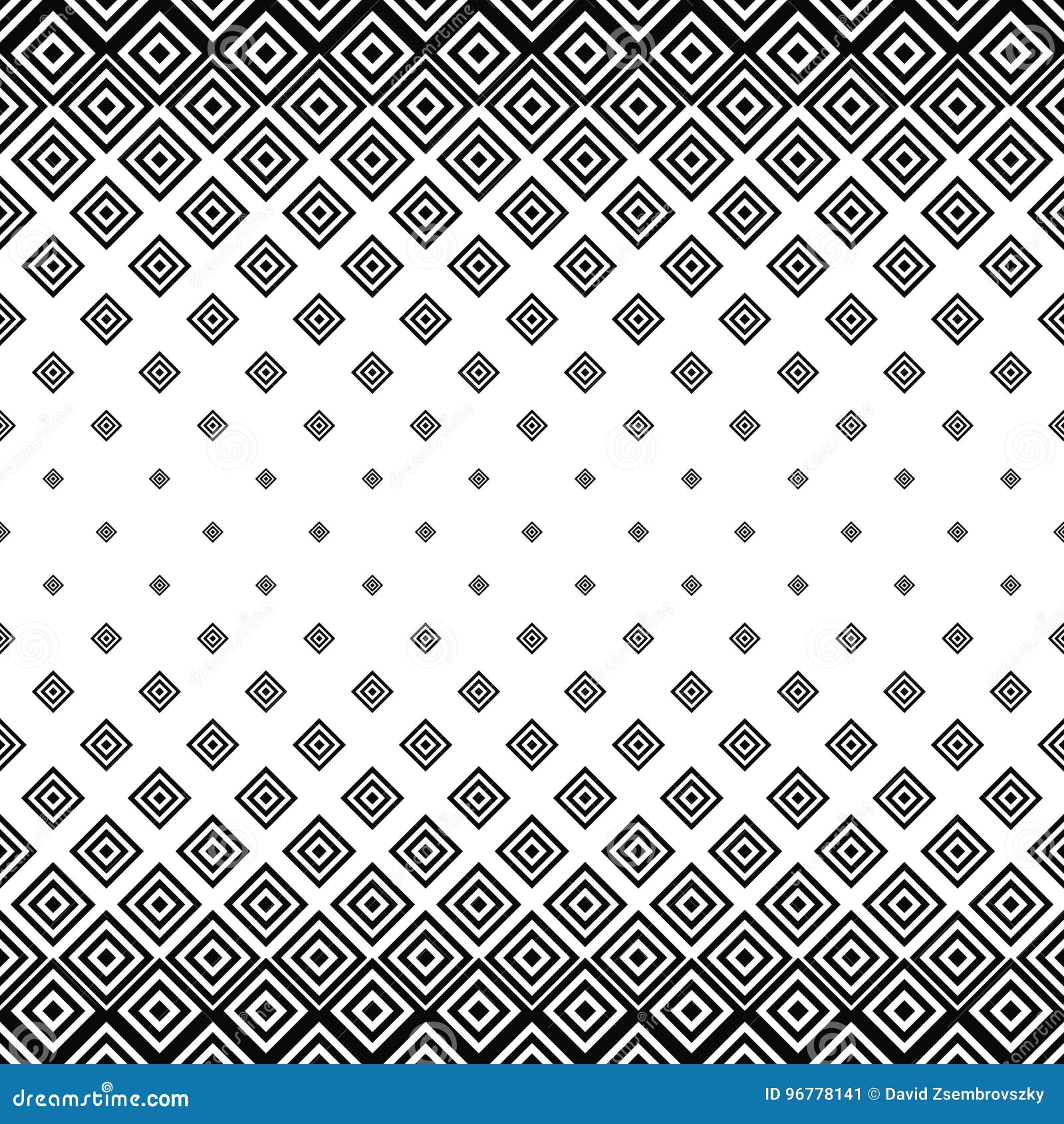 Black White Seamless Horizontal Square Pattern Stock Vector ...