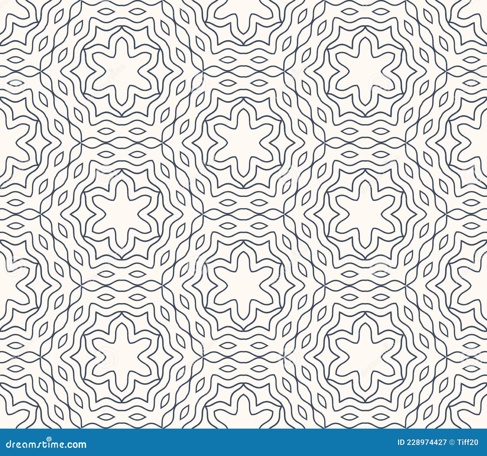 Black and White Seamless Pattern with Arabesques in a Retro Style Stock ...