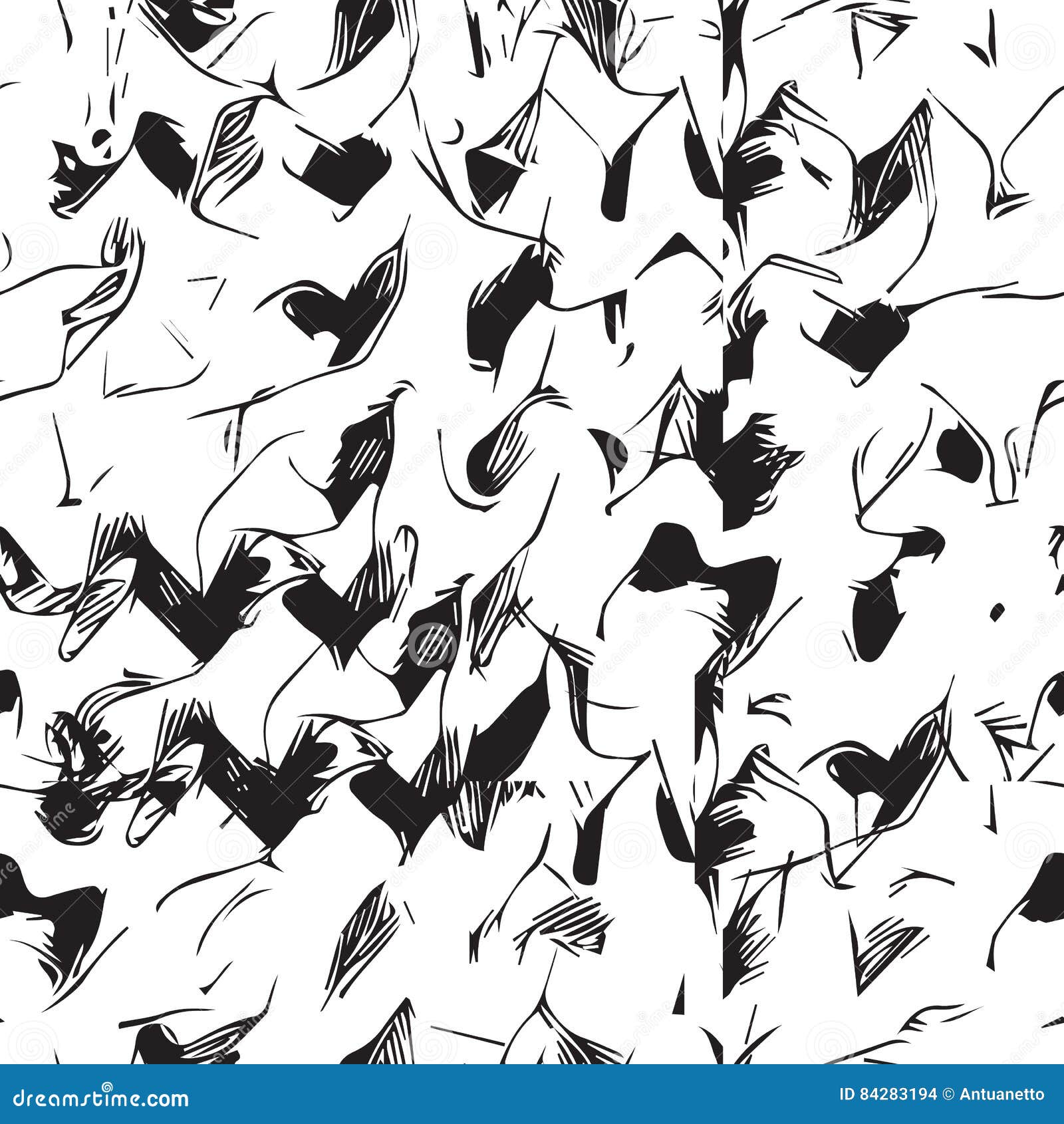 Black White Seamless Pattern Background. Stock Vector - Illustration of ...