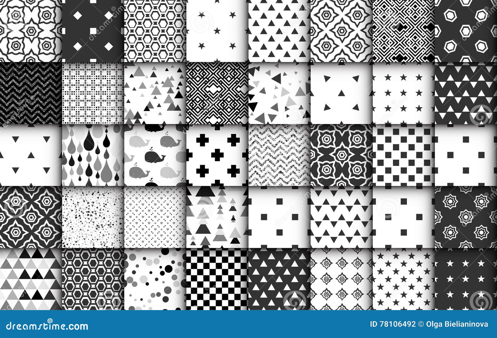 Black and White Seamless Pattern. Black and White Seamless Pattern ...
