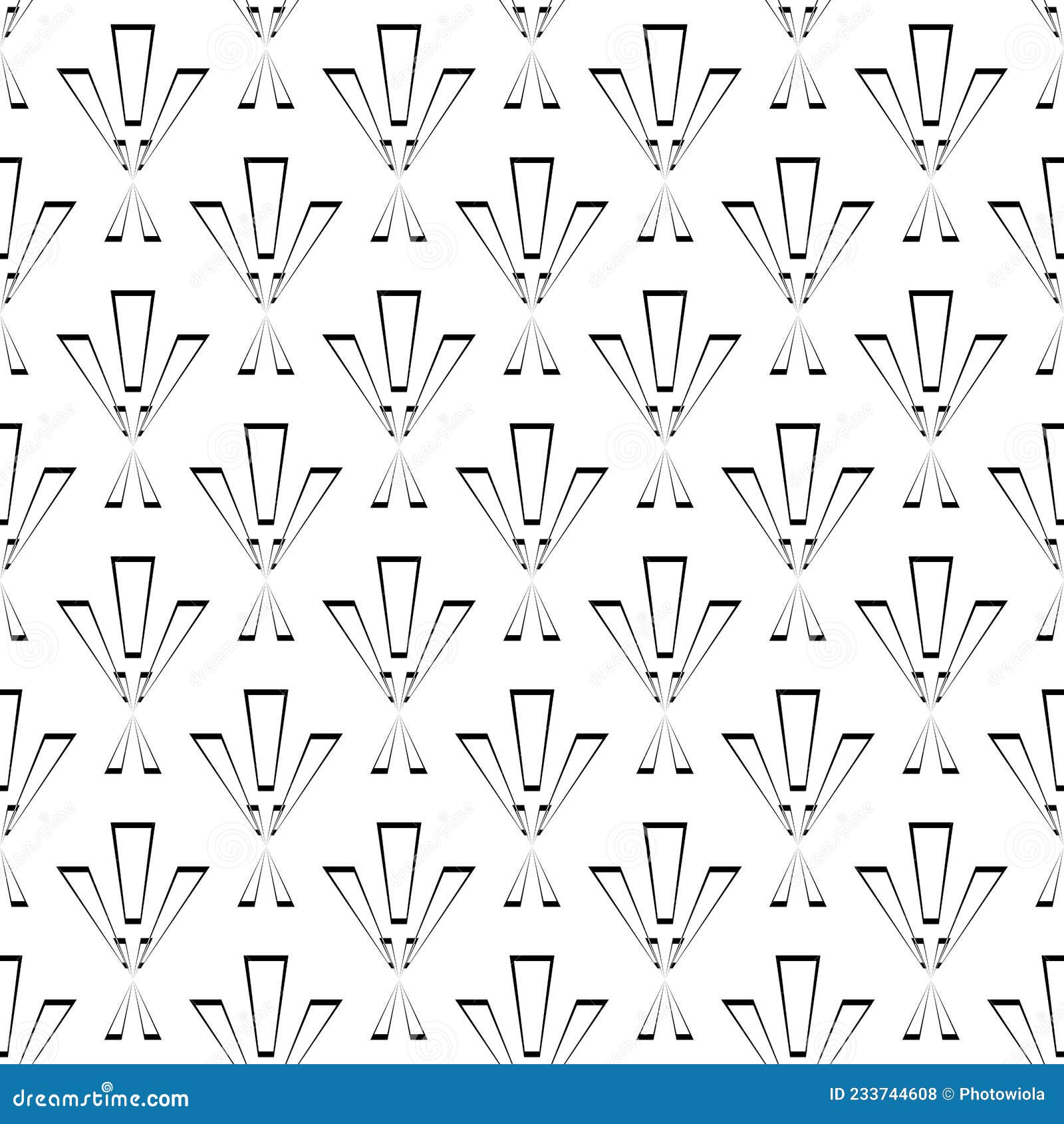 Seamless Pattern of Black-and-white Decorative. Stock Illustration ...