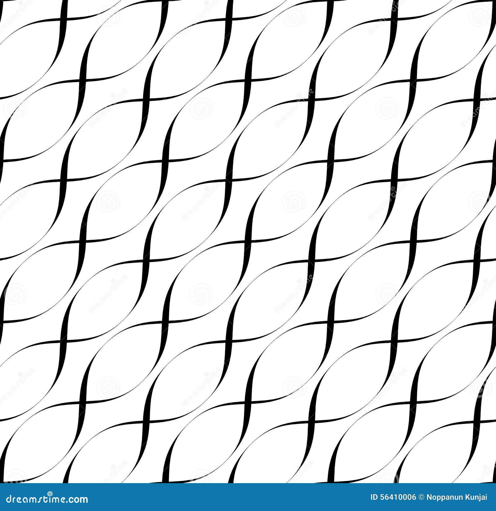 Black and White Seamless Pattern Twist Line Style, Abstract Back Stock ...