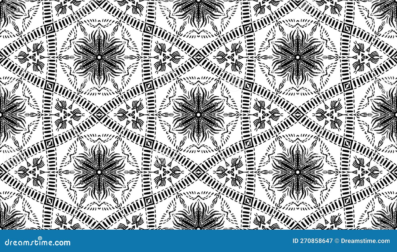 Black and White Seamless Patterns Stock Illustration - Illustration of ...