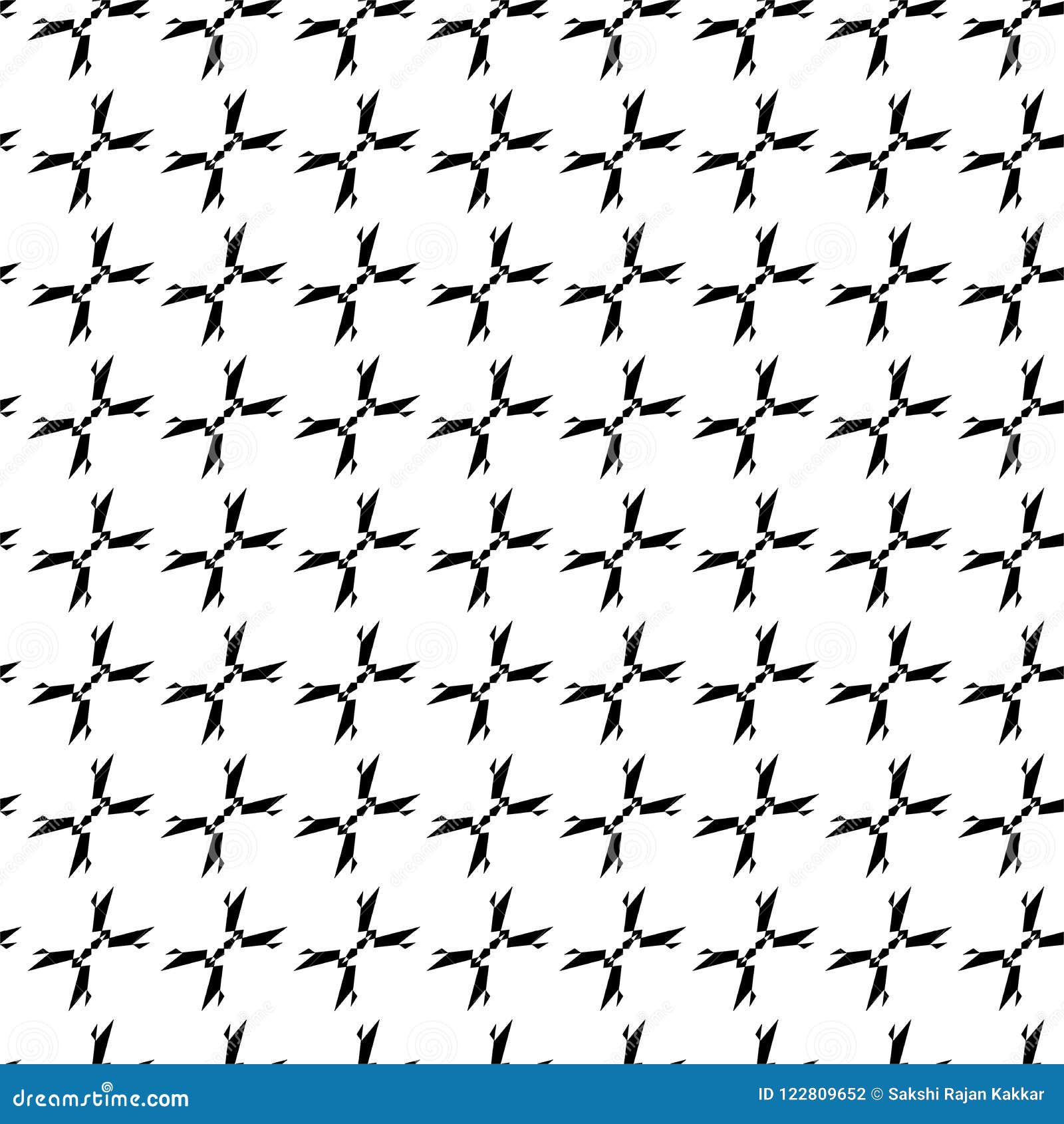 Black and White Seamless Repeat Pattern and Vector Image Design Stock ...