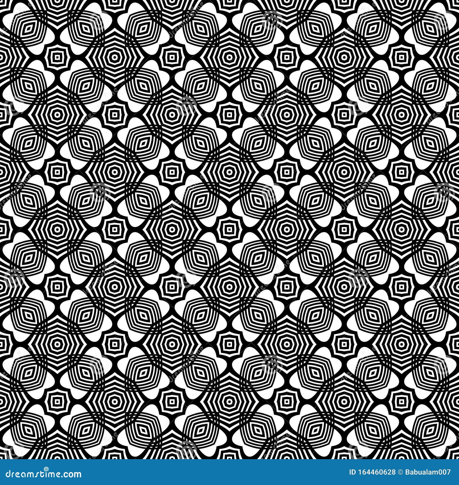 Black and White Seamless Repeating Vector Pattern. Background Idea ...