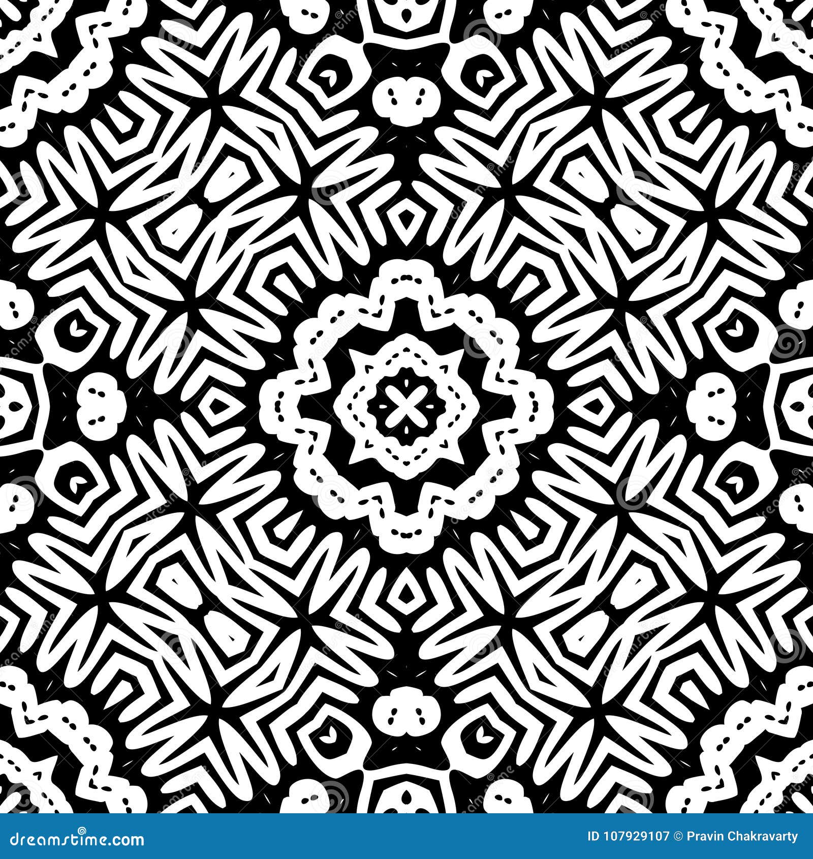Black and White Seamless Repeating Vector Pattern Stock Vector ...