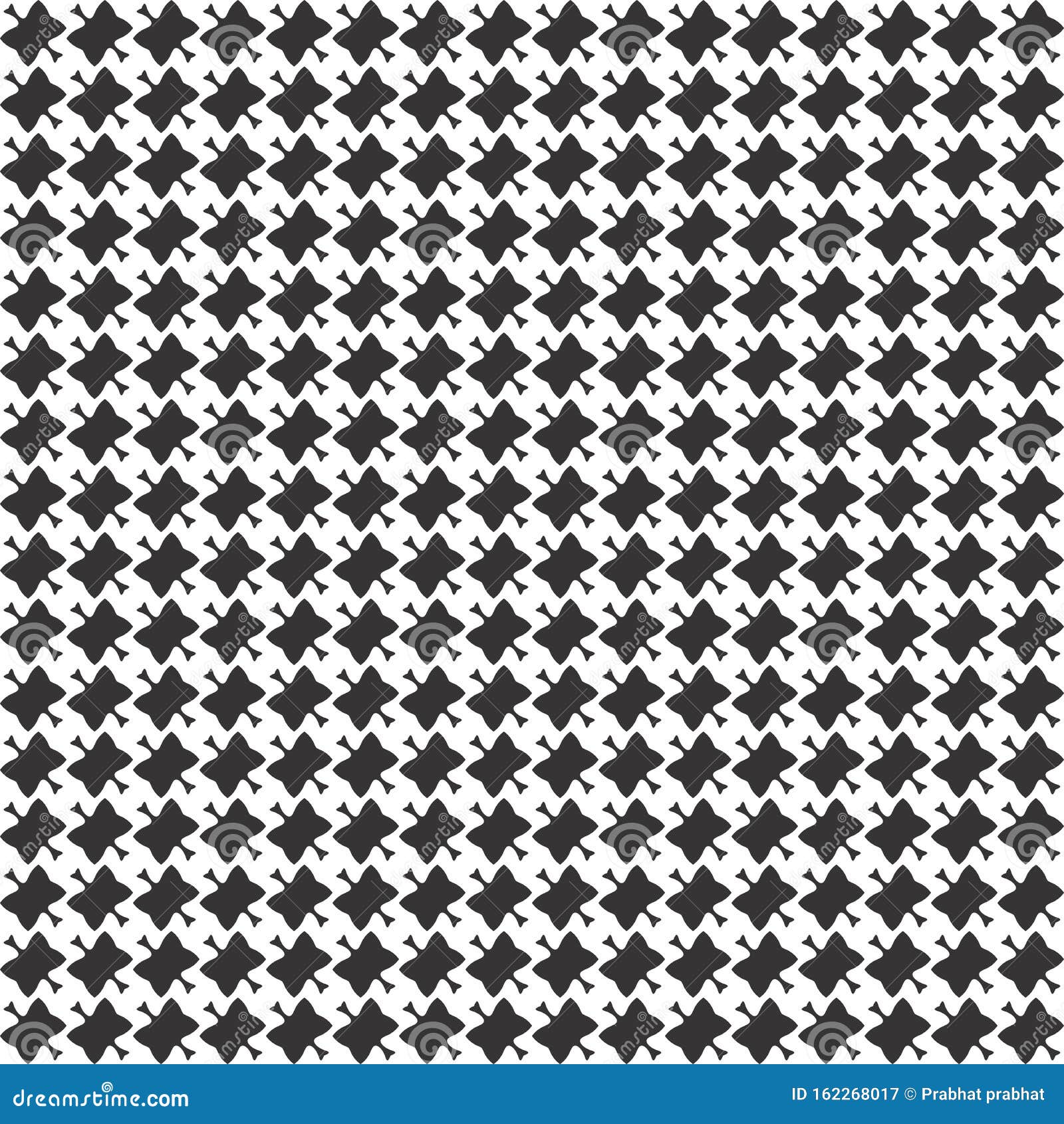 Black and White Seamless Repeating Vector Pattern. Multi, Hexagon ...