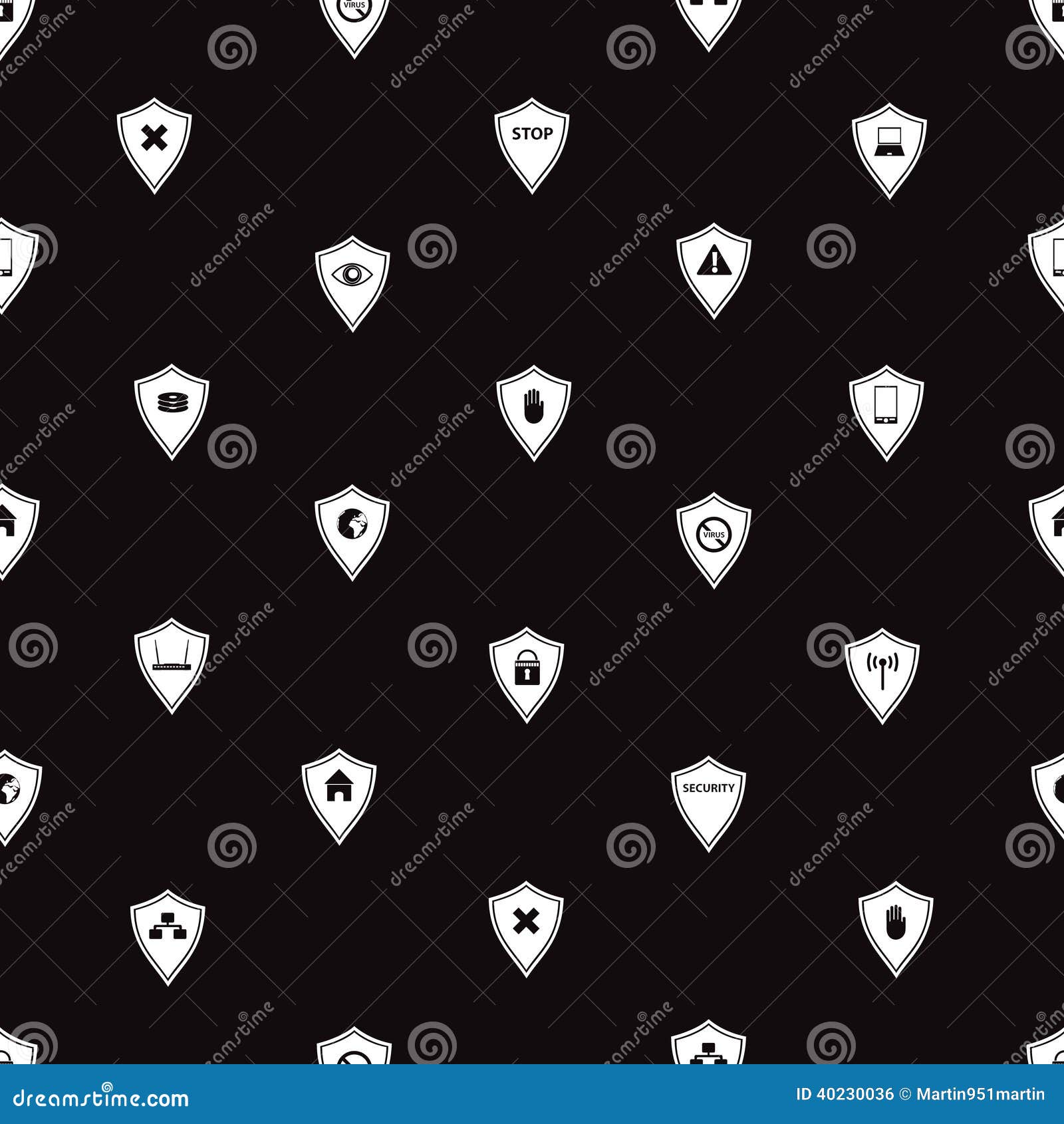 Black and White Security Shields Pattern Eps10 Stock Vector ...