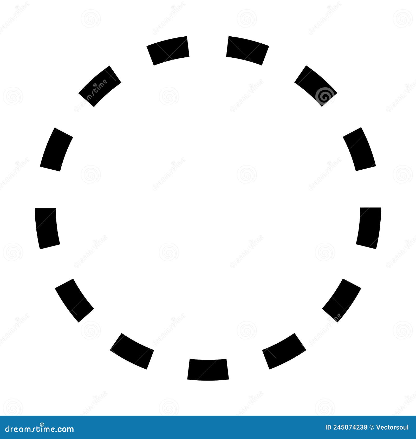 Black and White Segmented Circle, Ring Abstract Geometric Vector ...
