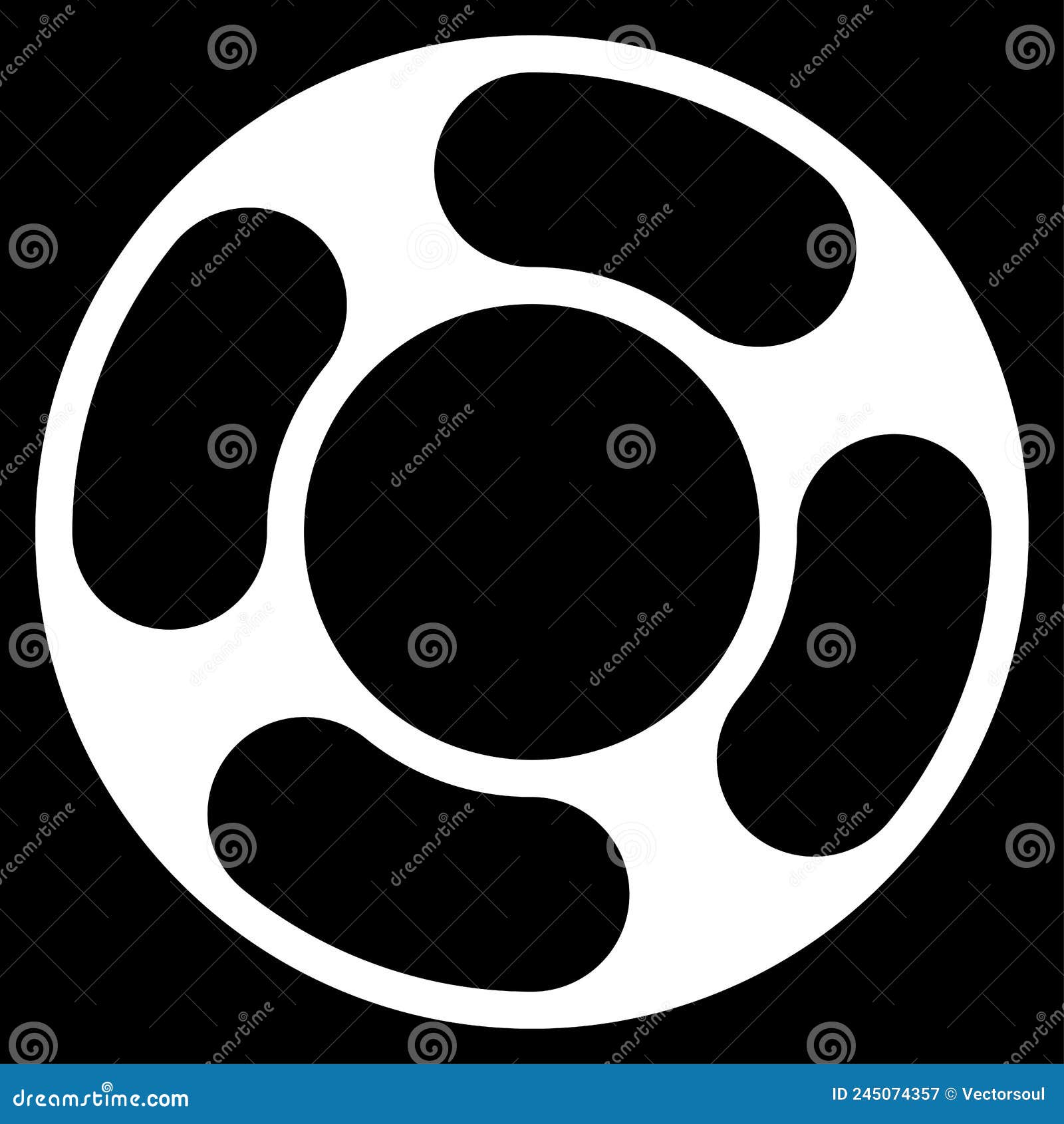 Black and White Segmented Circle, Ring Abstract Geometric Vector ...