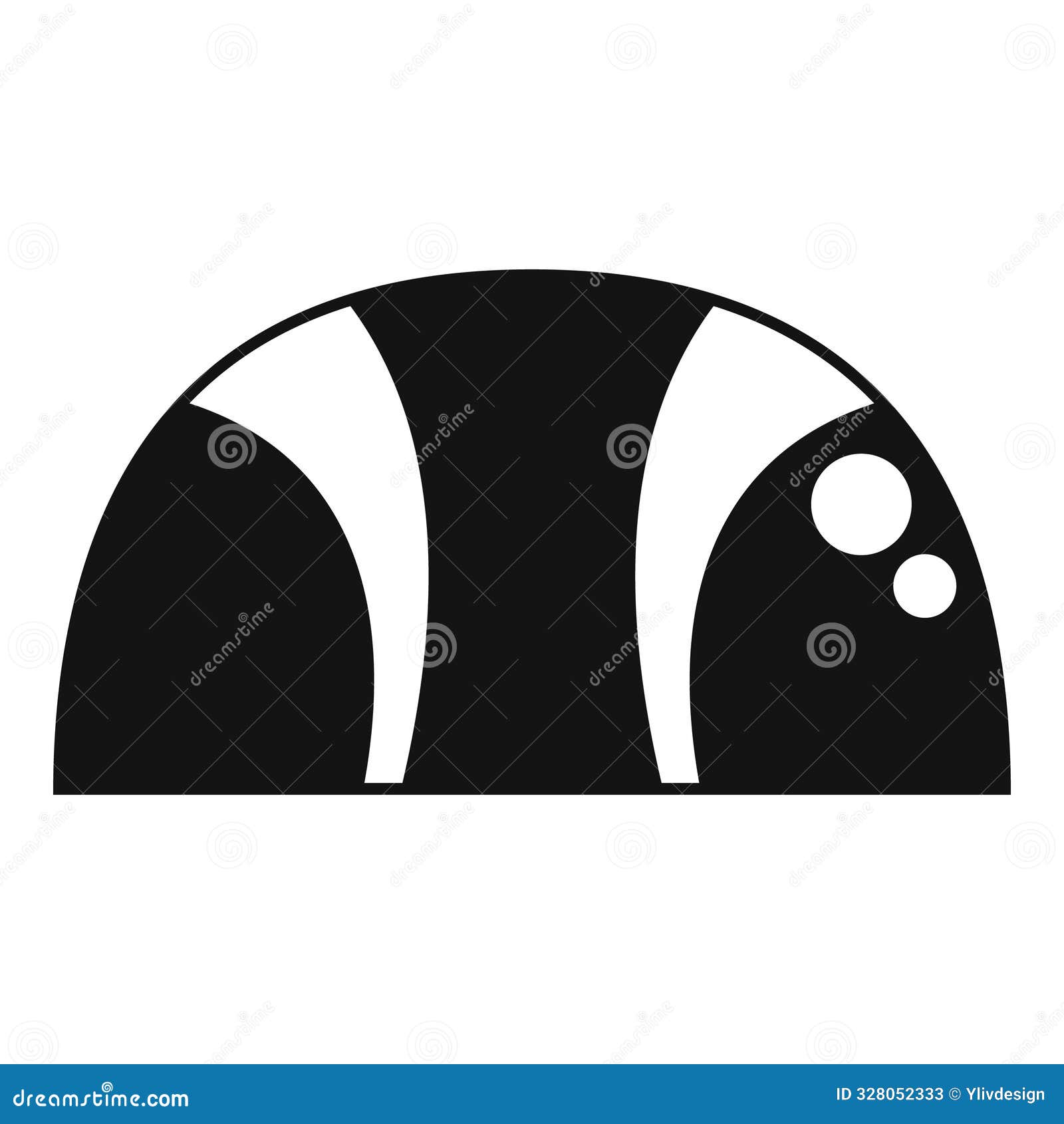 Black and White Semicircle with Stripes and Circles Logo Design Stock ...
