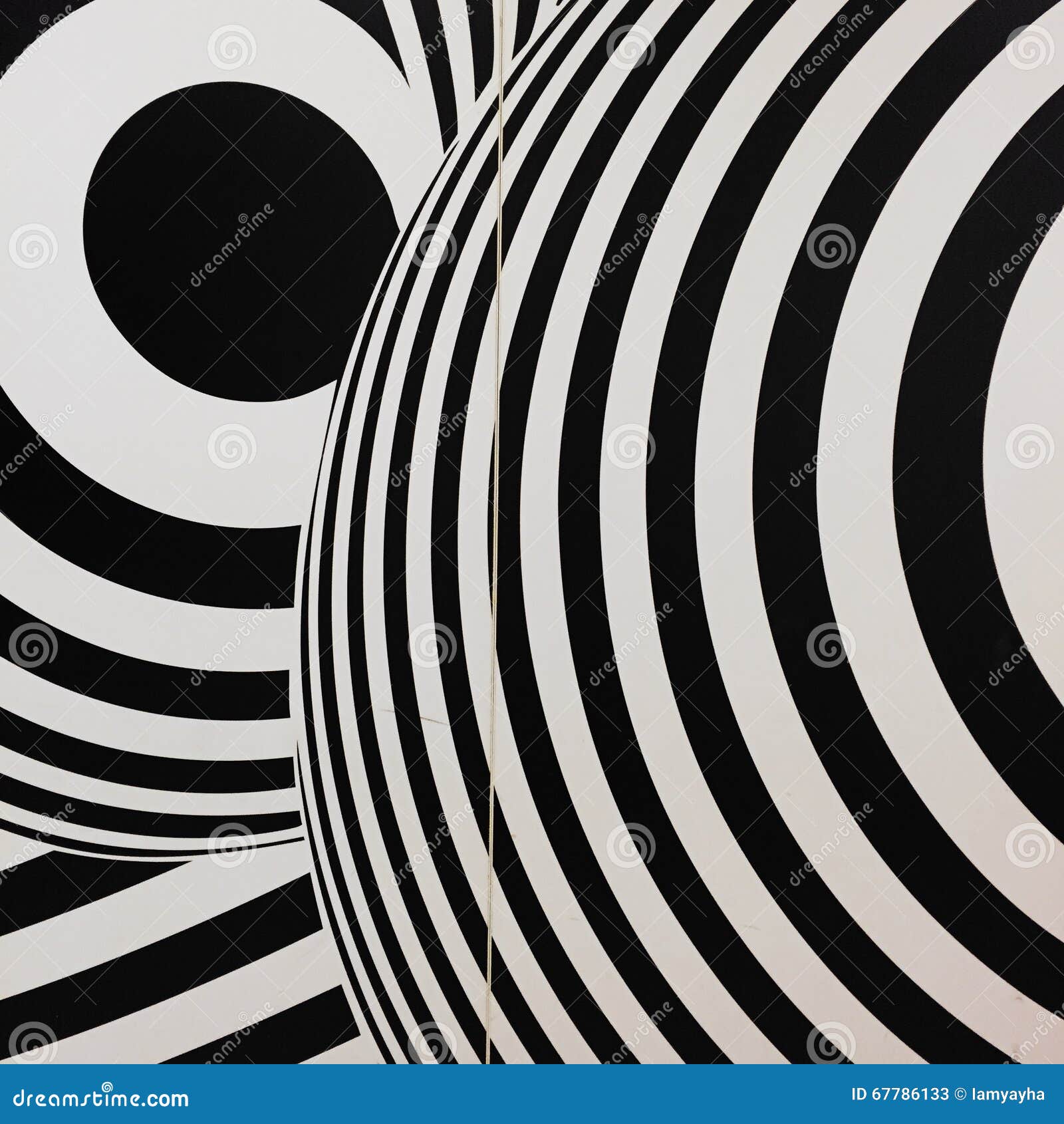 Black and White Seventies Inspired Psychedelic Retro Pattern Stock ...