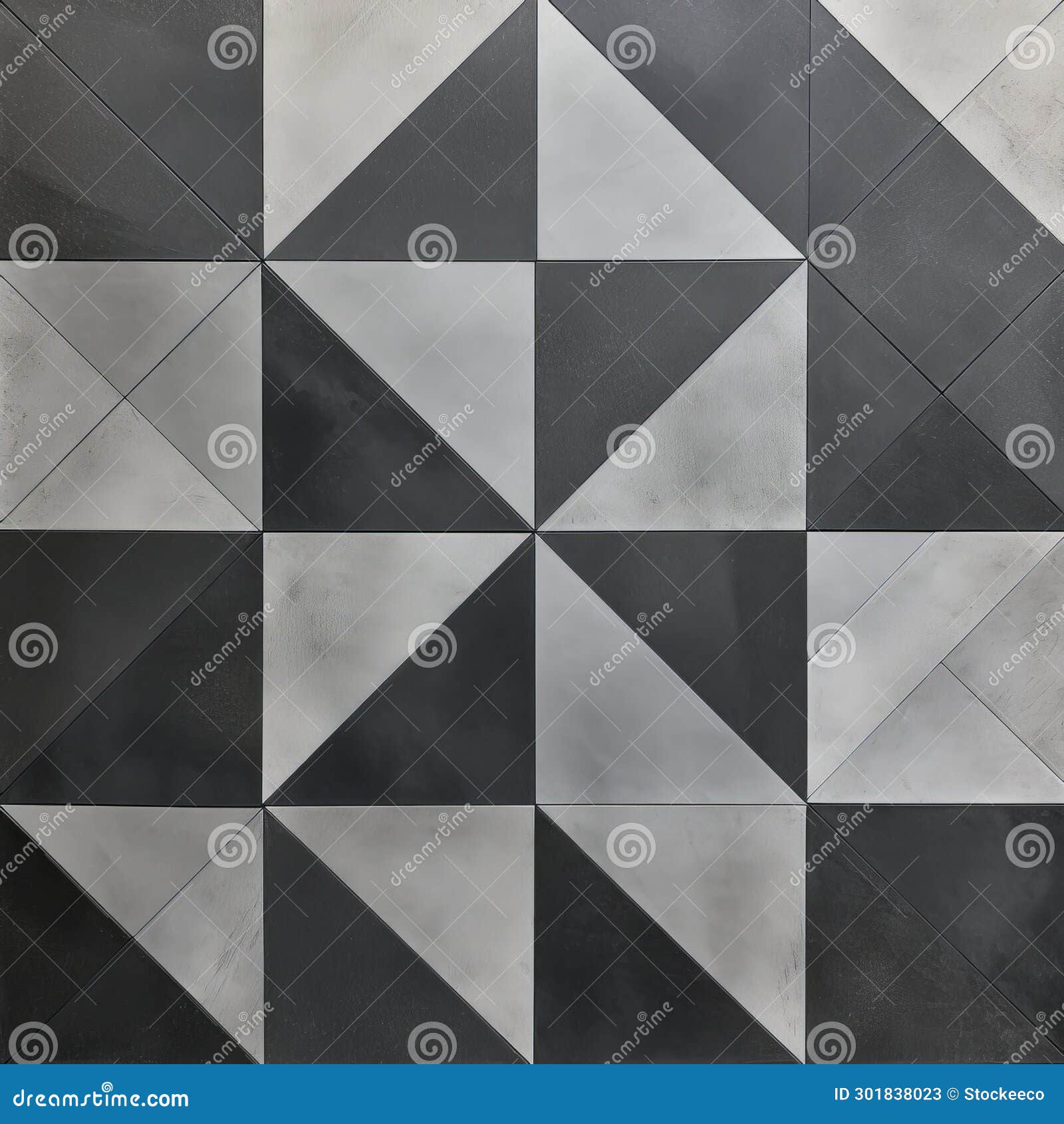 Contemporary Black and White Triangle Tile Design with Metallic ...