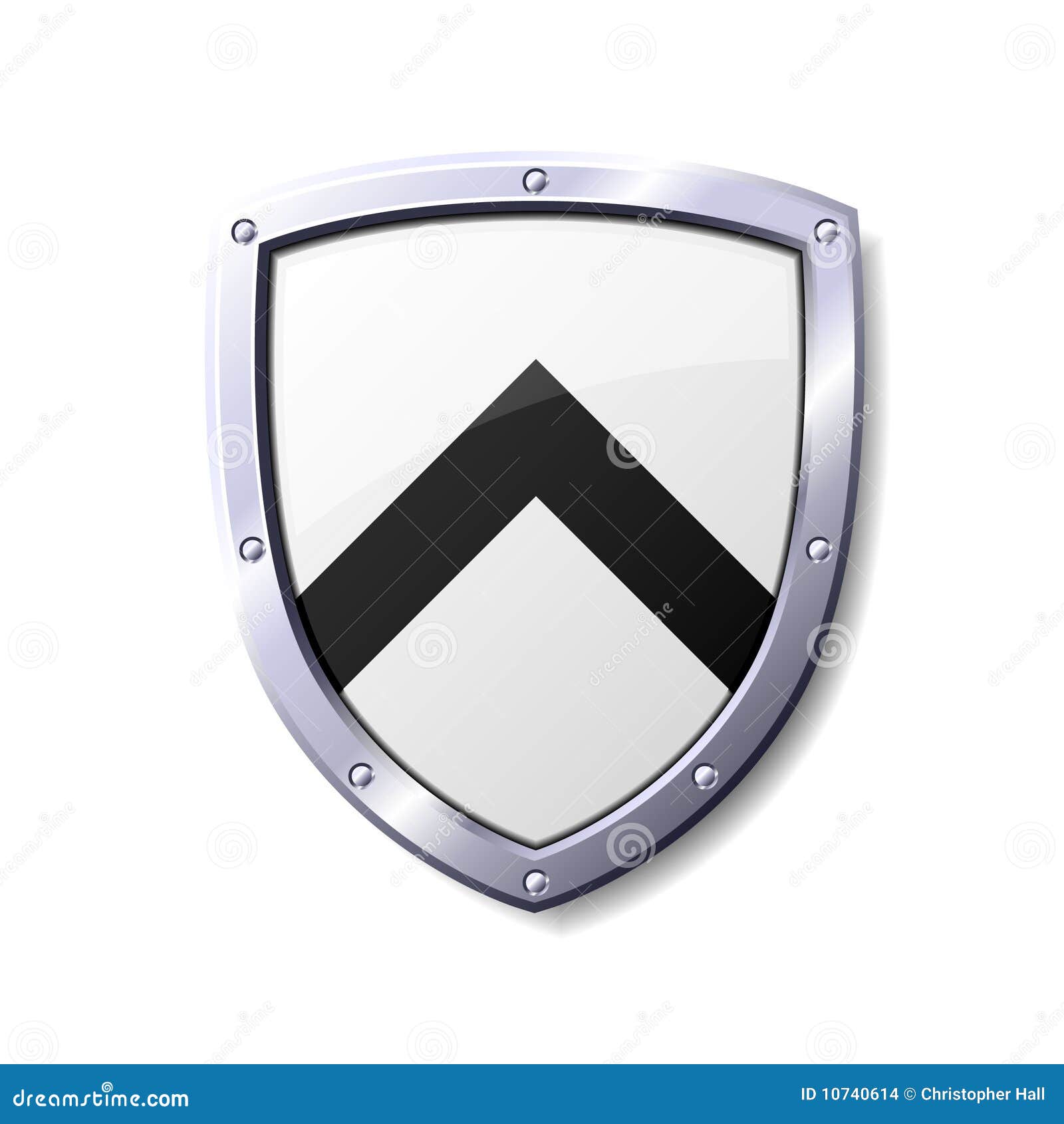 White Shield And Roses, Vector | CartoonDealer.com #2425073