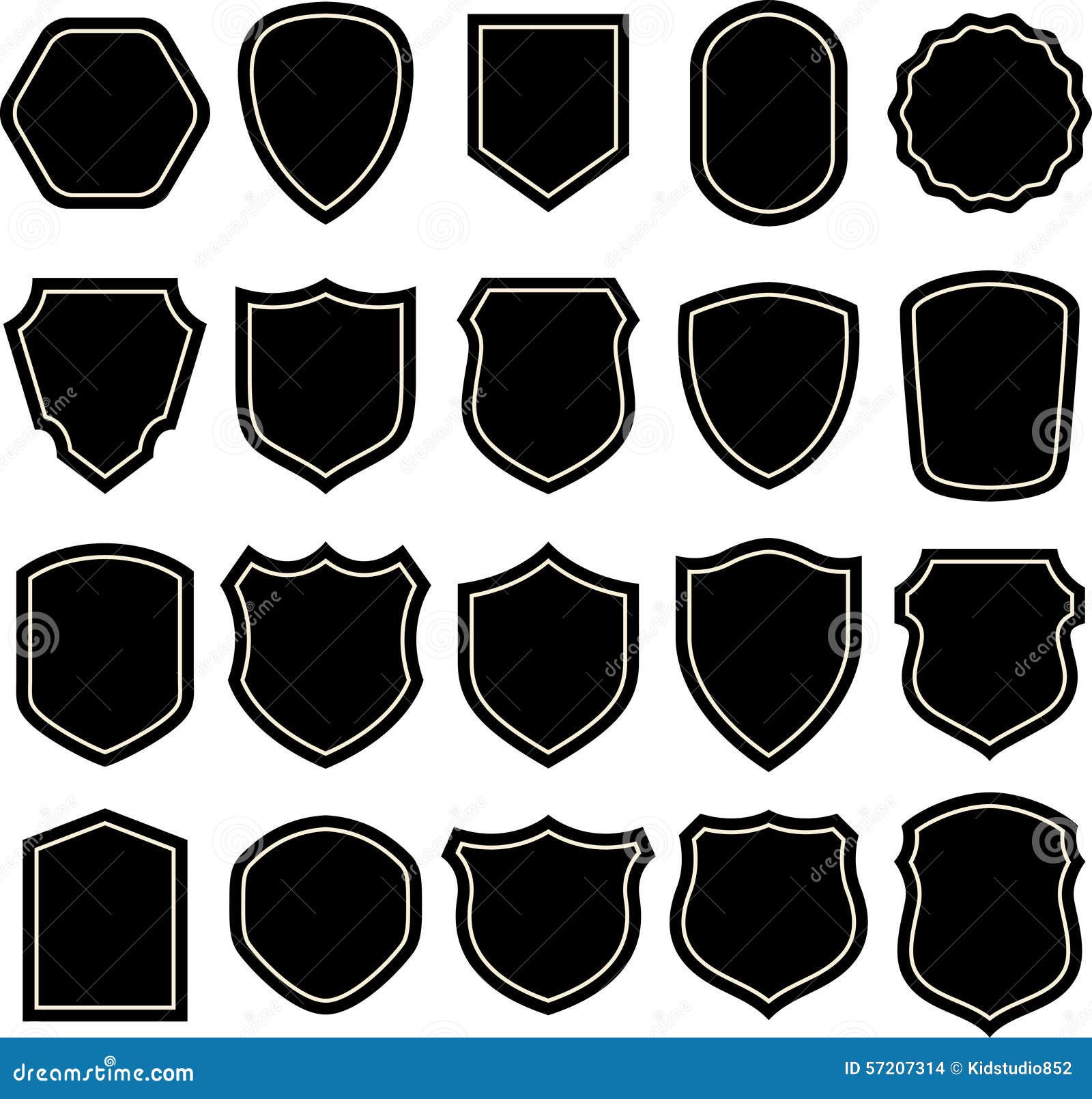 Shield Shape Template Vector Illustration | CartoonDealer.com #8895350