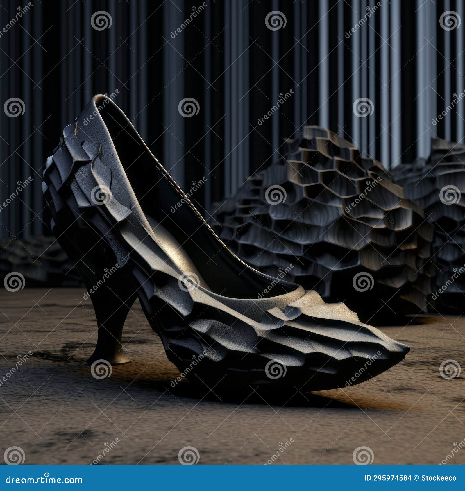 Stunning Stone and Plastic 3d Heels with Ray Tracing Design Stock ...